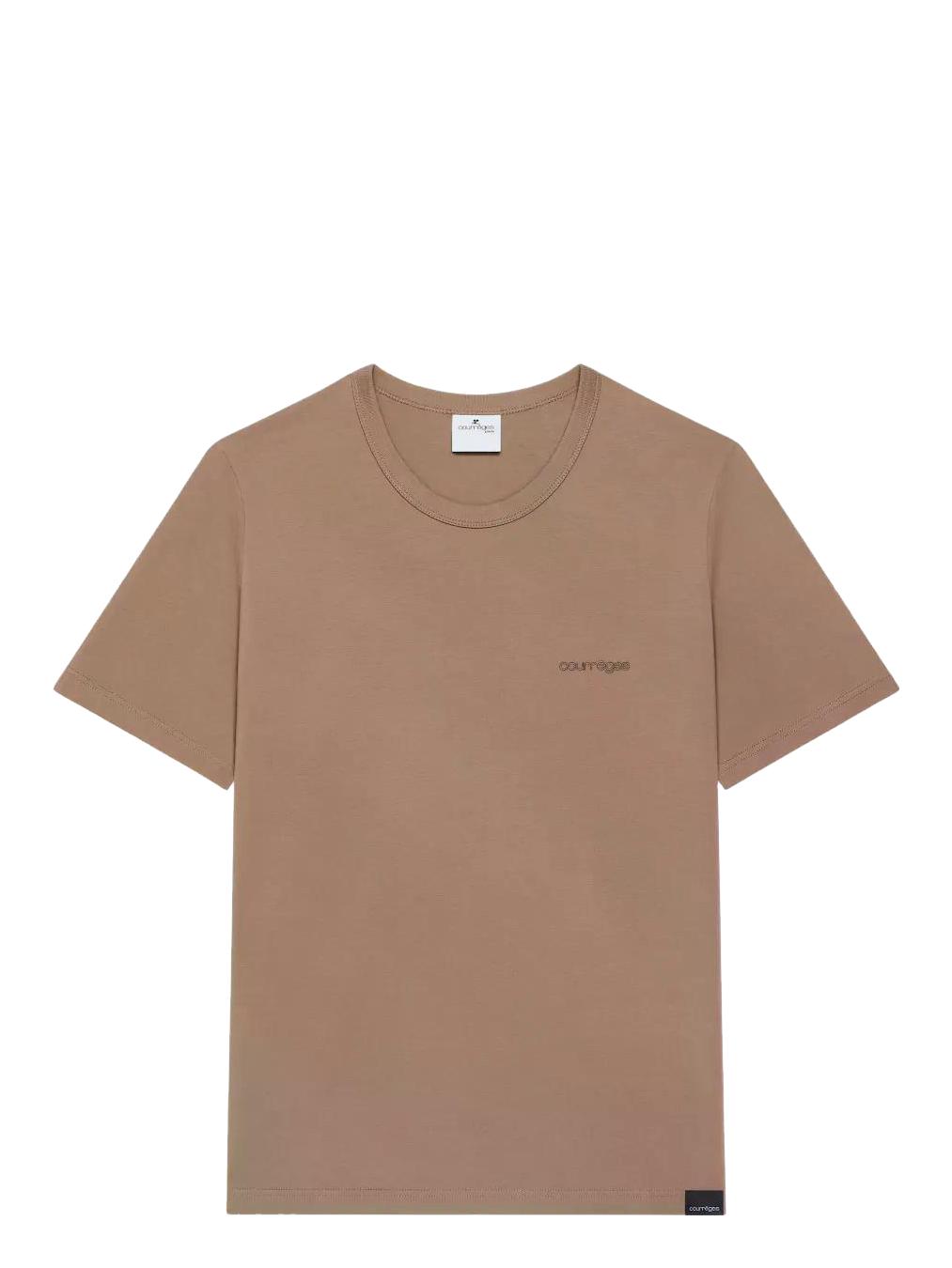 COURREGES logo-embroidered short-sleeve t-shirt