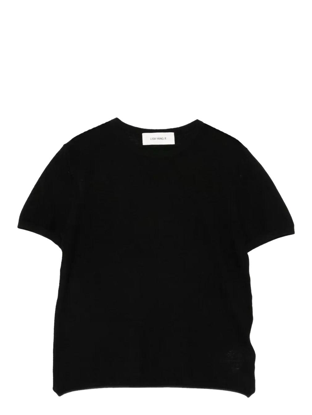 LISA YANG Short-Sleeve Cashmere Top