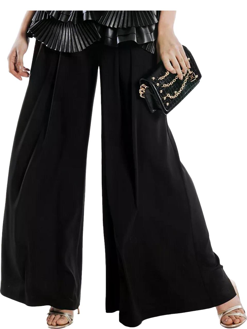 BABYLONE PARIS Pleated Wide-Leg Trousers