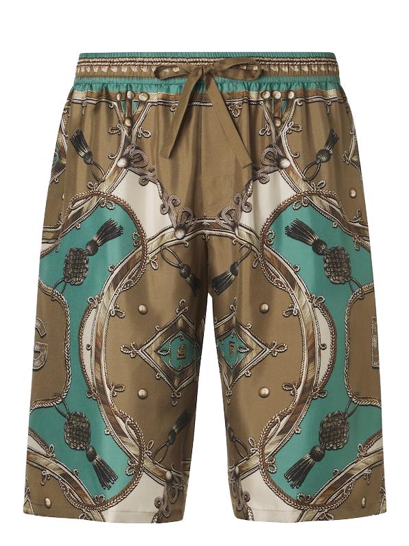 DOLCE & GABBANA Dolce&Gabbana Printed Silk Twill Shorts