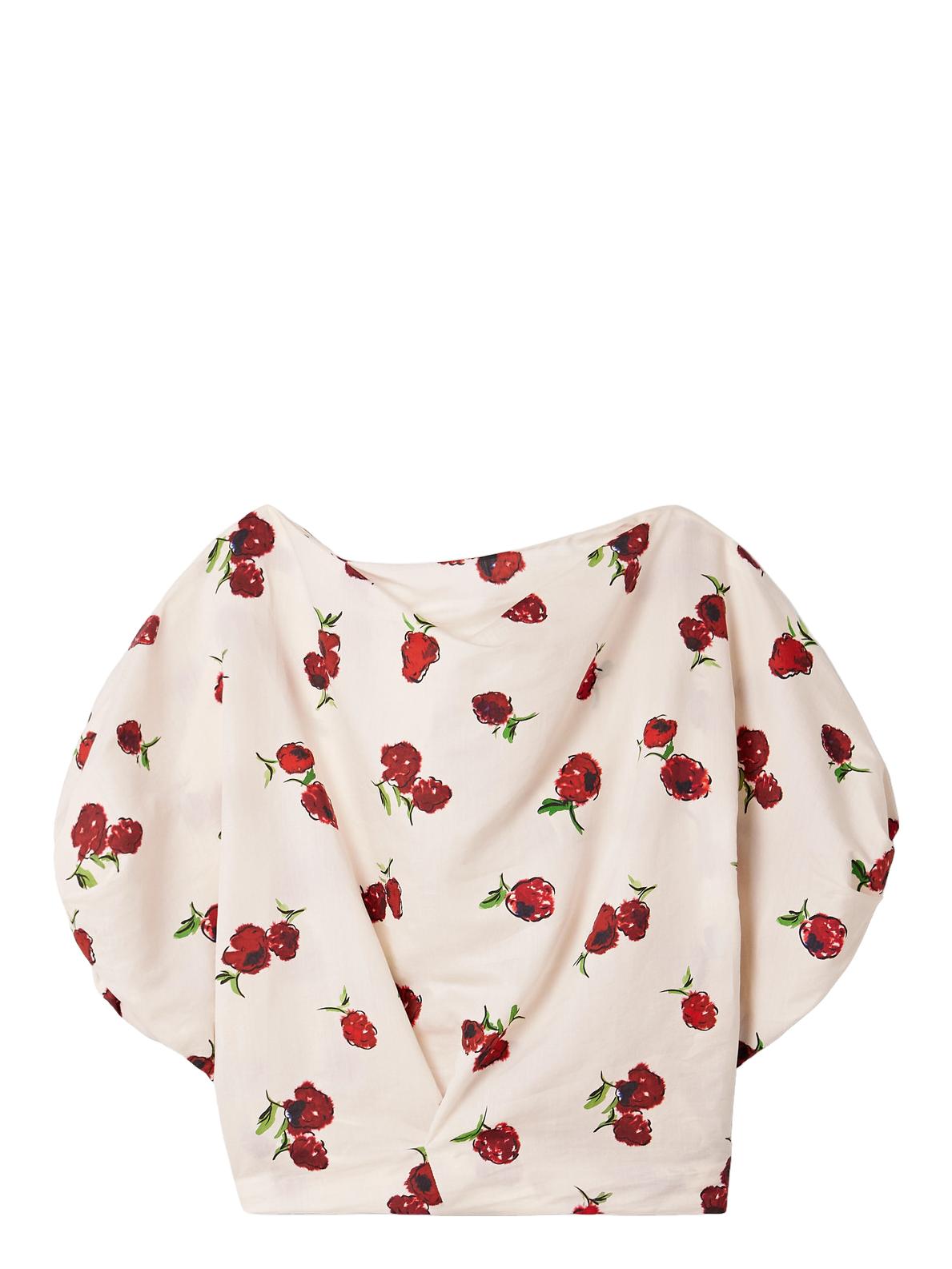 KHAITE Niles Cropped Draped Silk and Cotton-Blend Twill Top