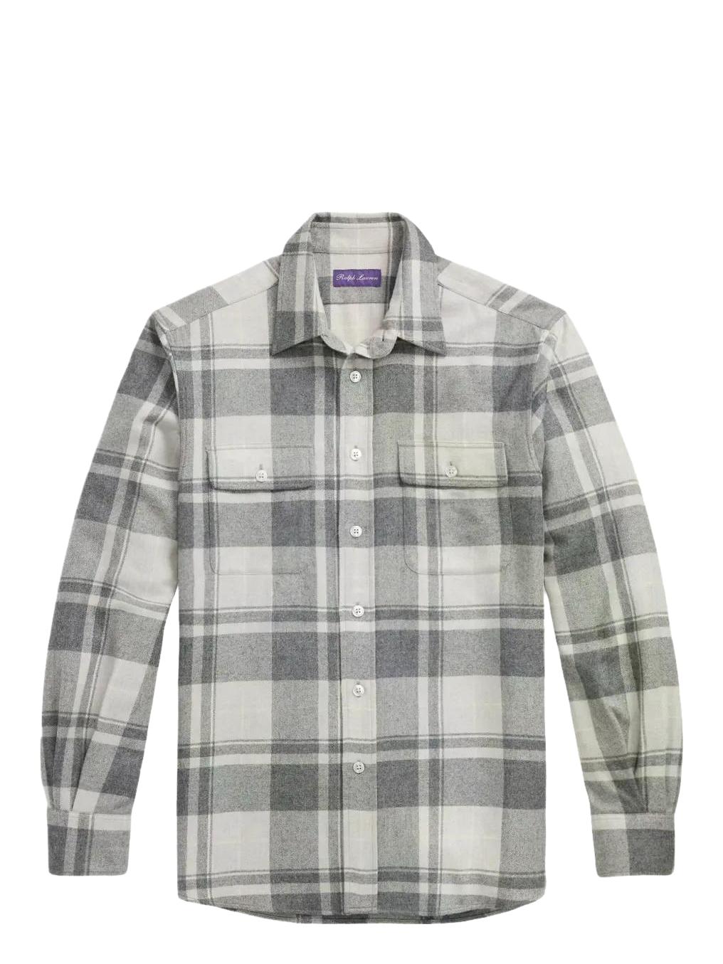 RALPH LAUREN PURPLE LABEL checked pocket shirt