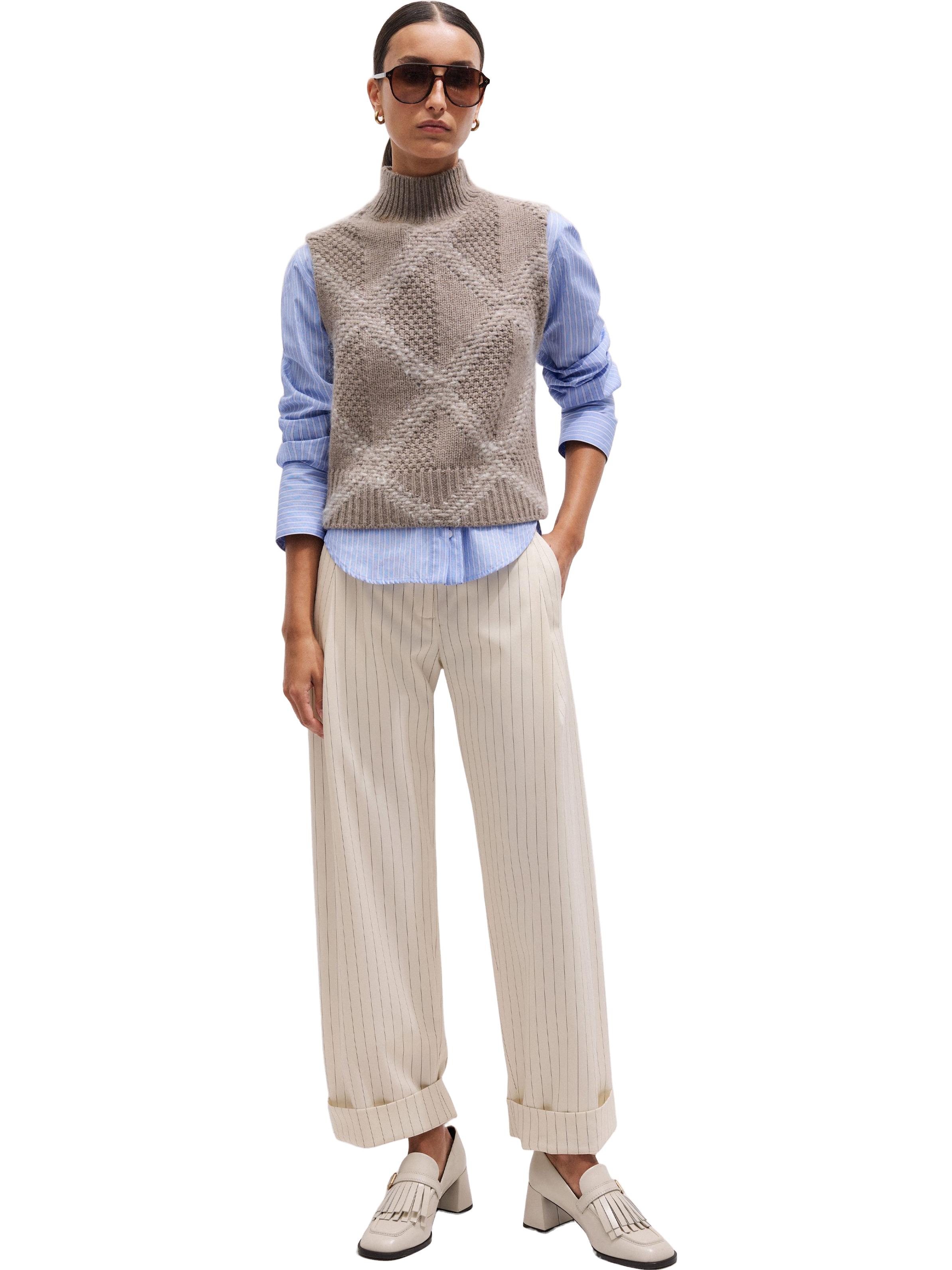 A.L.C. Darcy Pinstripe Crop Vest