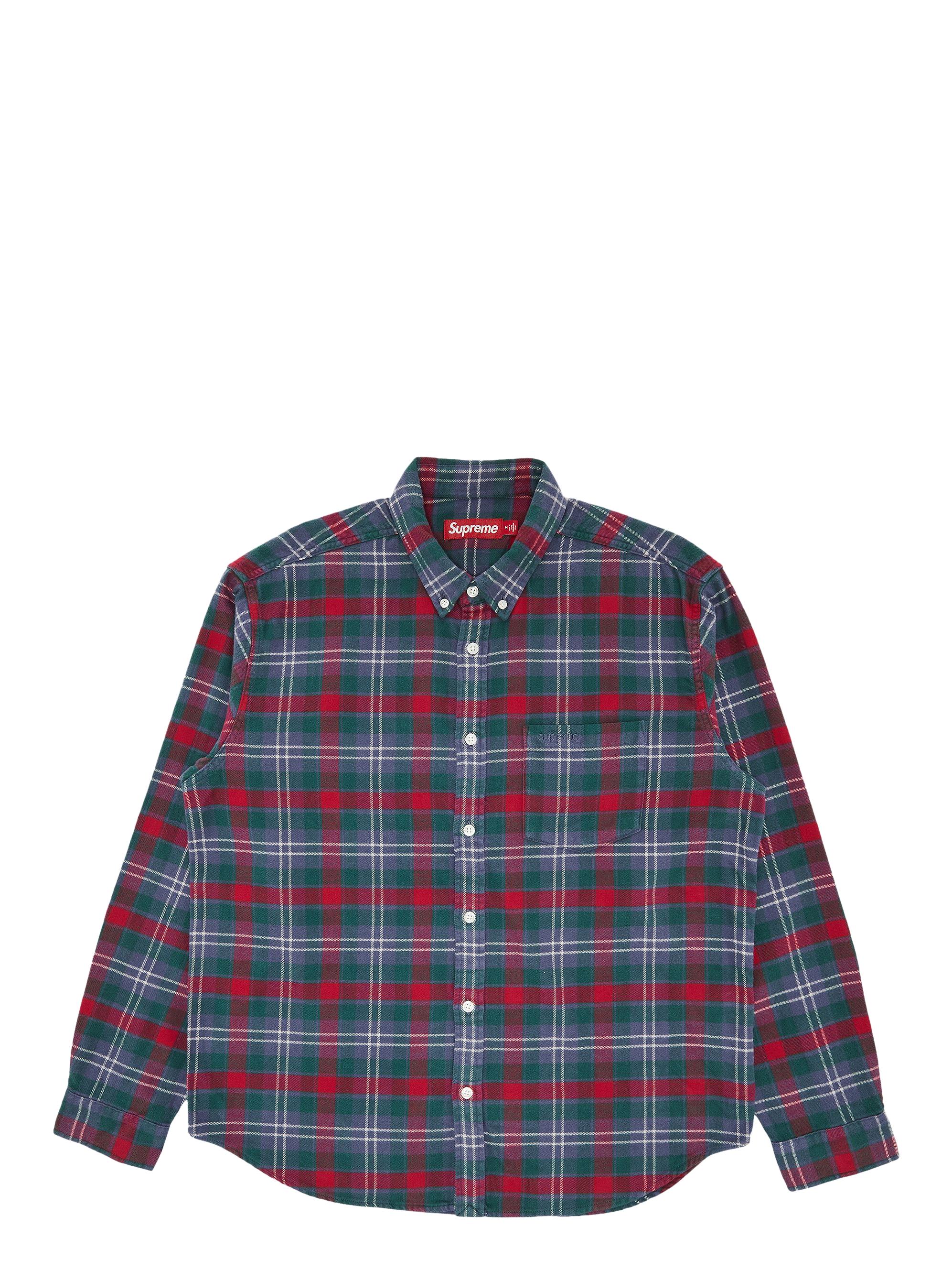 Supreme Shadow Plaid Flannel Shirt - Green | Editorialist
