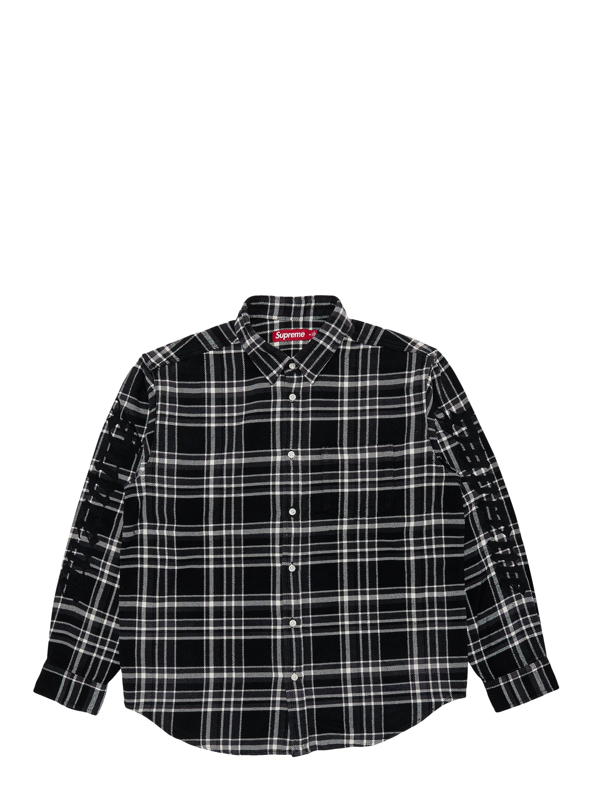 Supreme Old English Plaid Flannel Shirt - Black | Editorialist