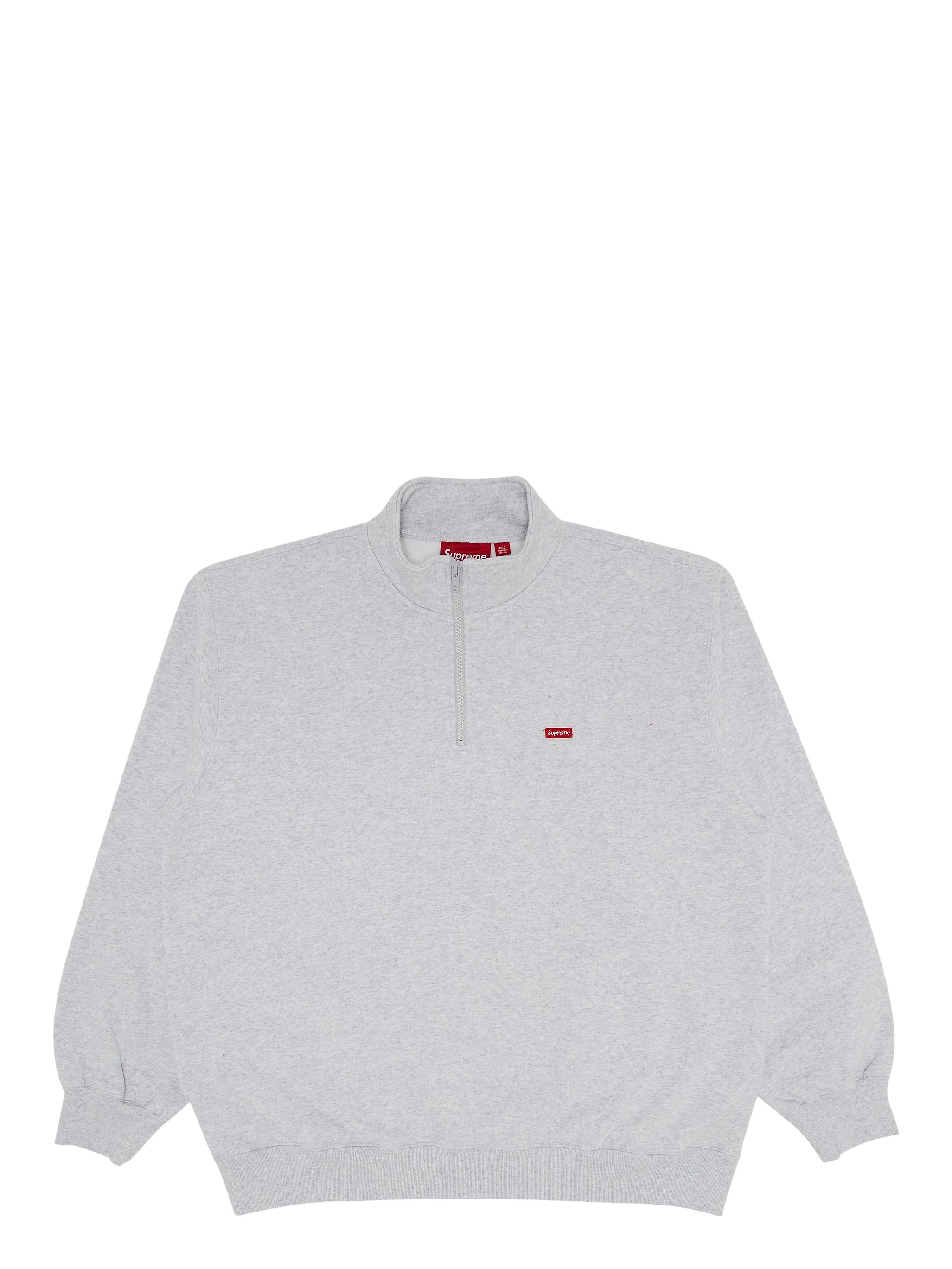 Supreme Small Box Half Zip Pullover - Grey | Editorialist