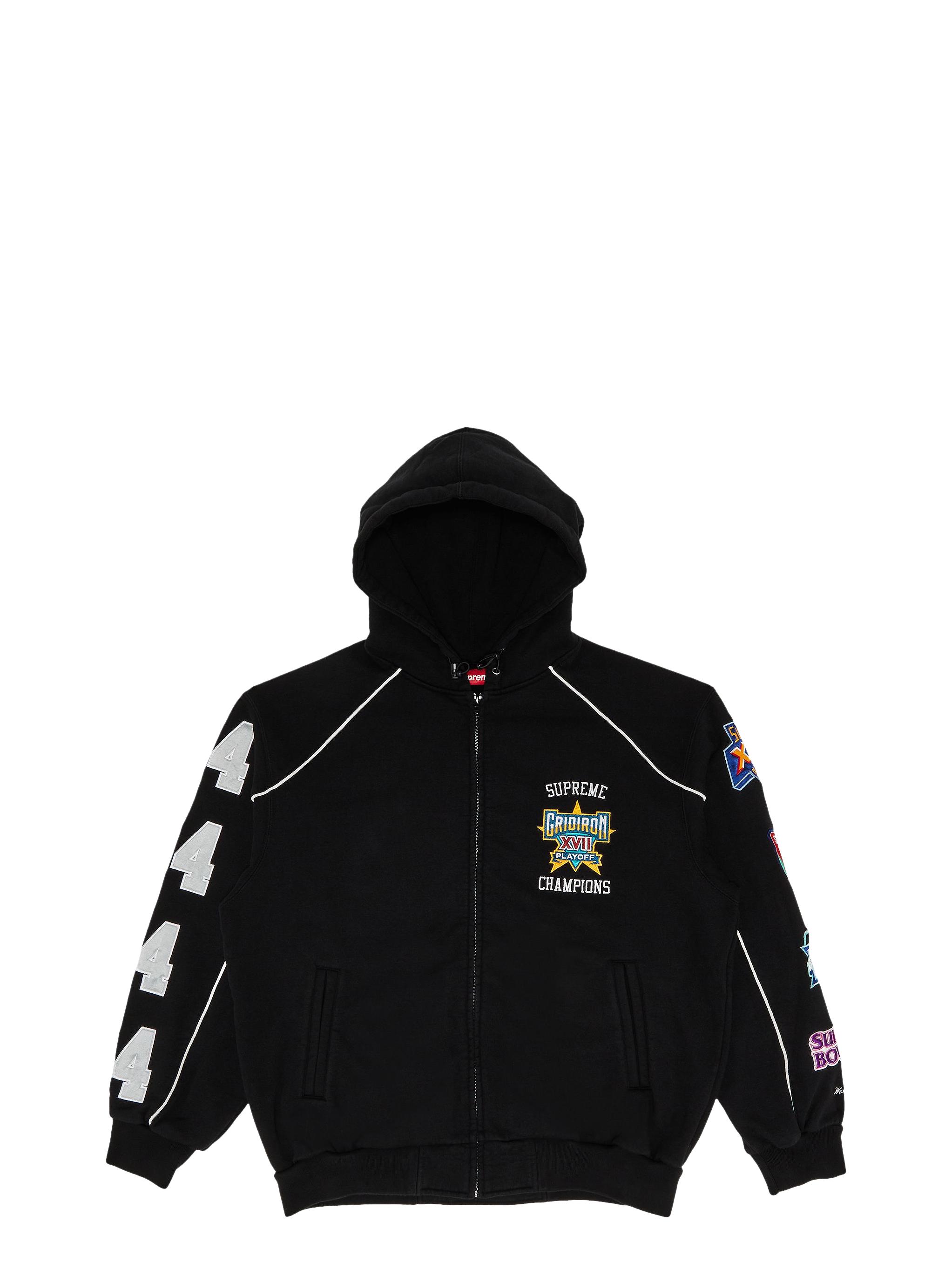 Supreme Playoffs Zip Up Hooded Sweatshirt - Black | Editorialist