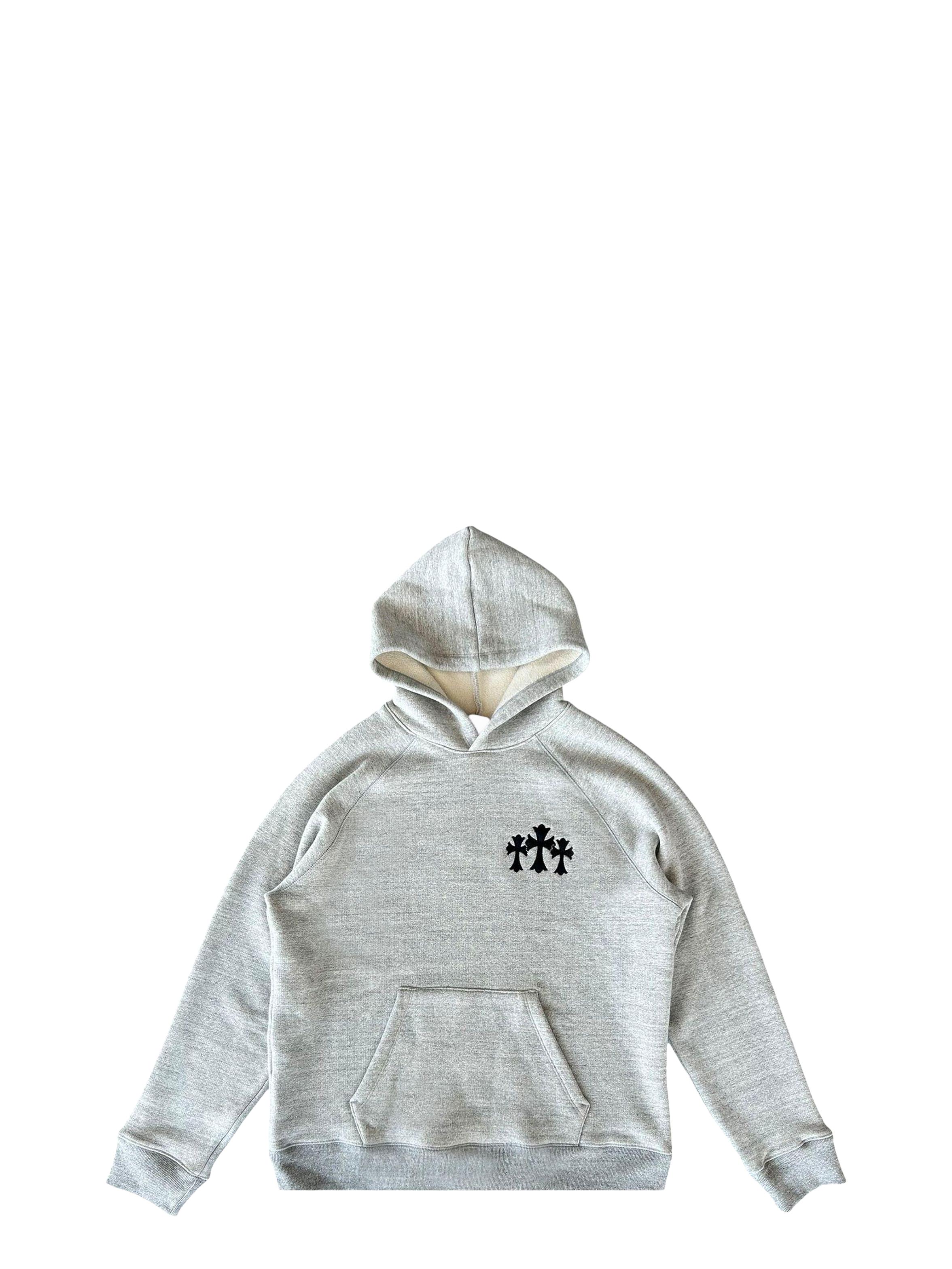 Chrome Hearts Triple Cross Hoodie - Grey | Editorialist