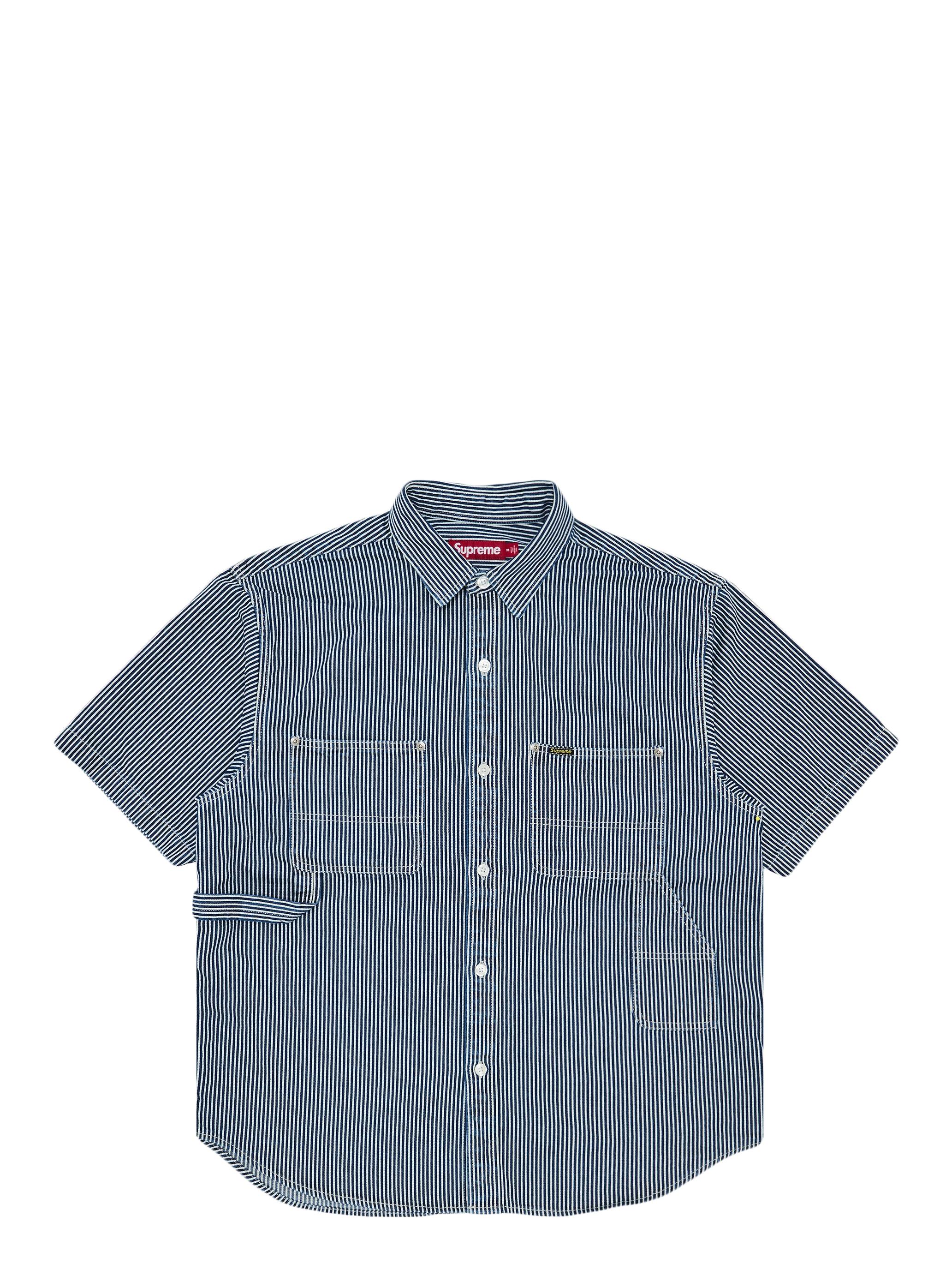 Supreme Loose Fit Short-Sleeve Denim Painter Shirt - Multicolor