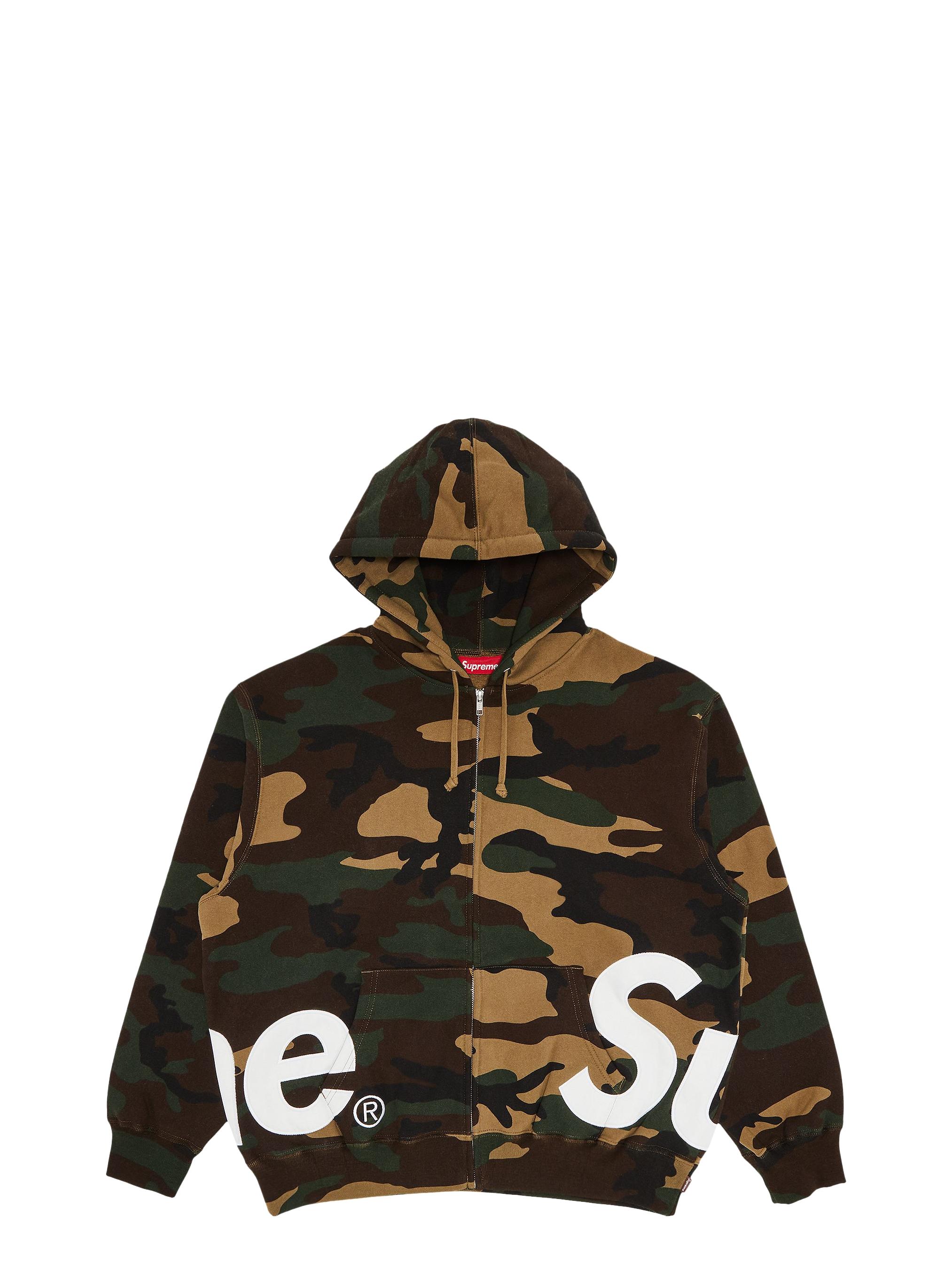 Supreme S Logo Zip Up Hooded Sweatshirt - Red | Editorialist