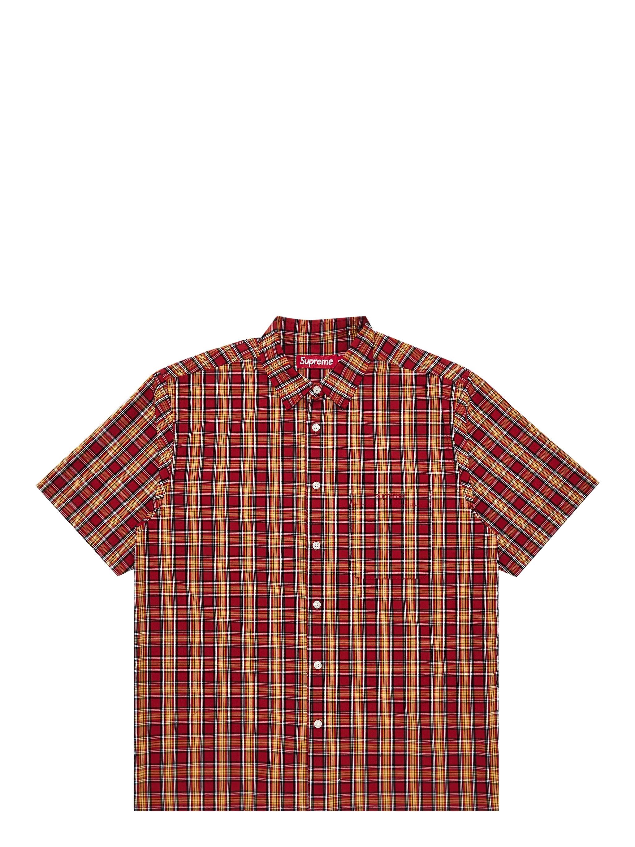 Supreme Mini Plaid Short-Sleeve Shirt - Red | Editorialist