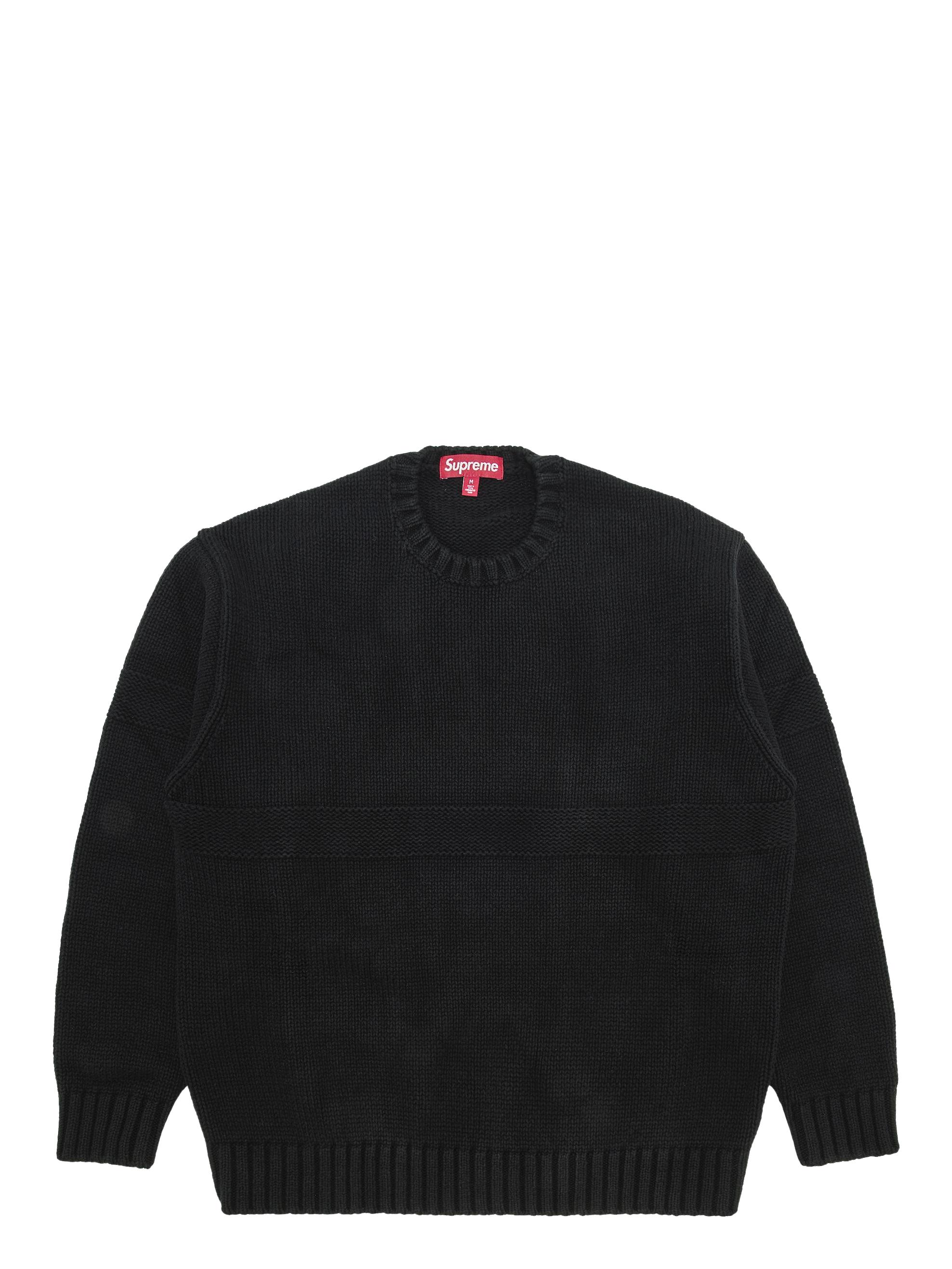 Supreme Tonal Appliqué Sweater - Black | Editorialist