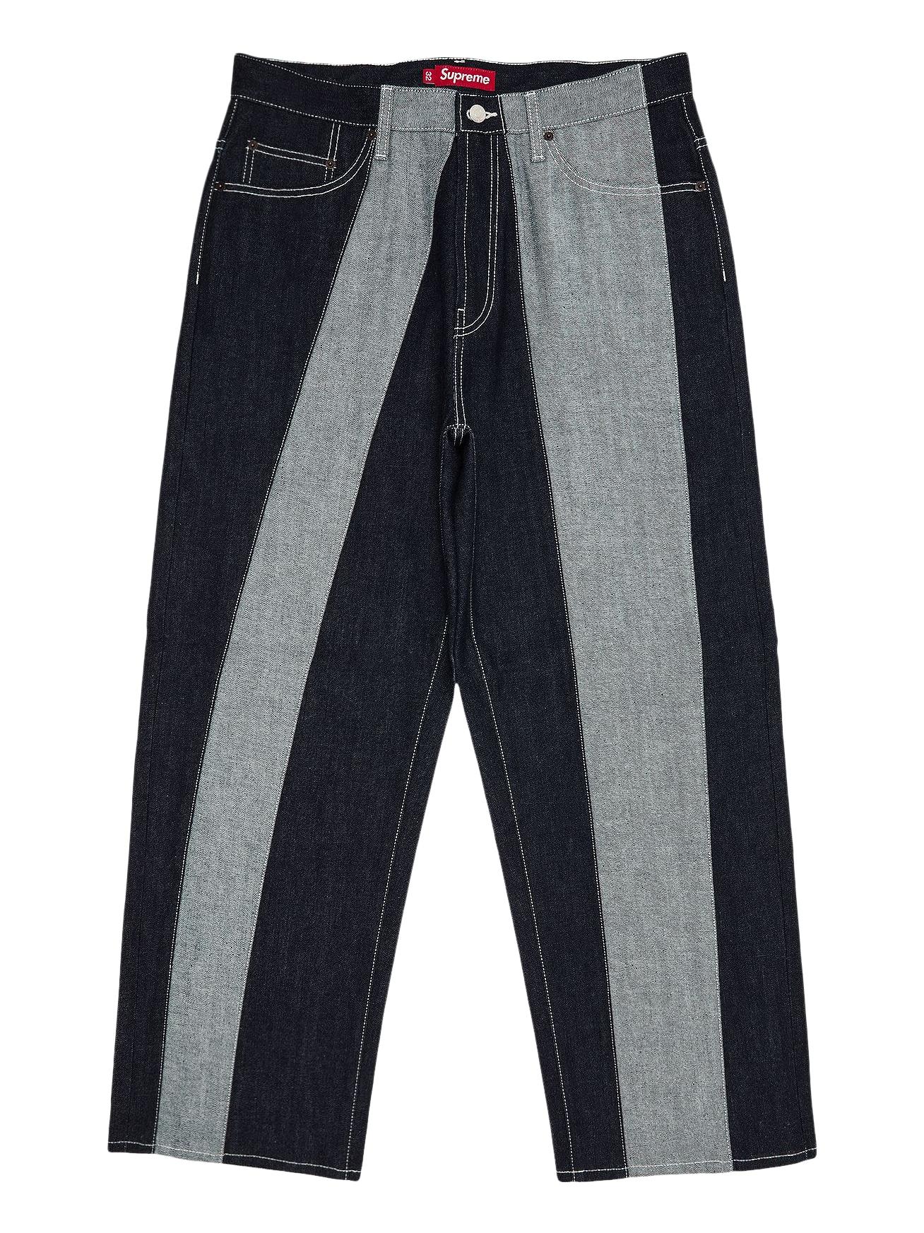 Supreme 2-Tone Paneled Baggy Jean - Black | Editorialist