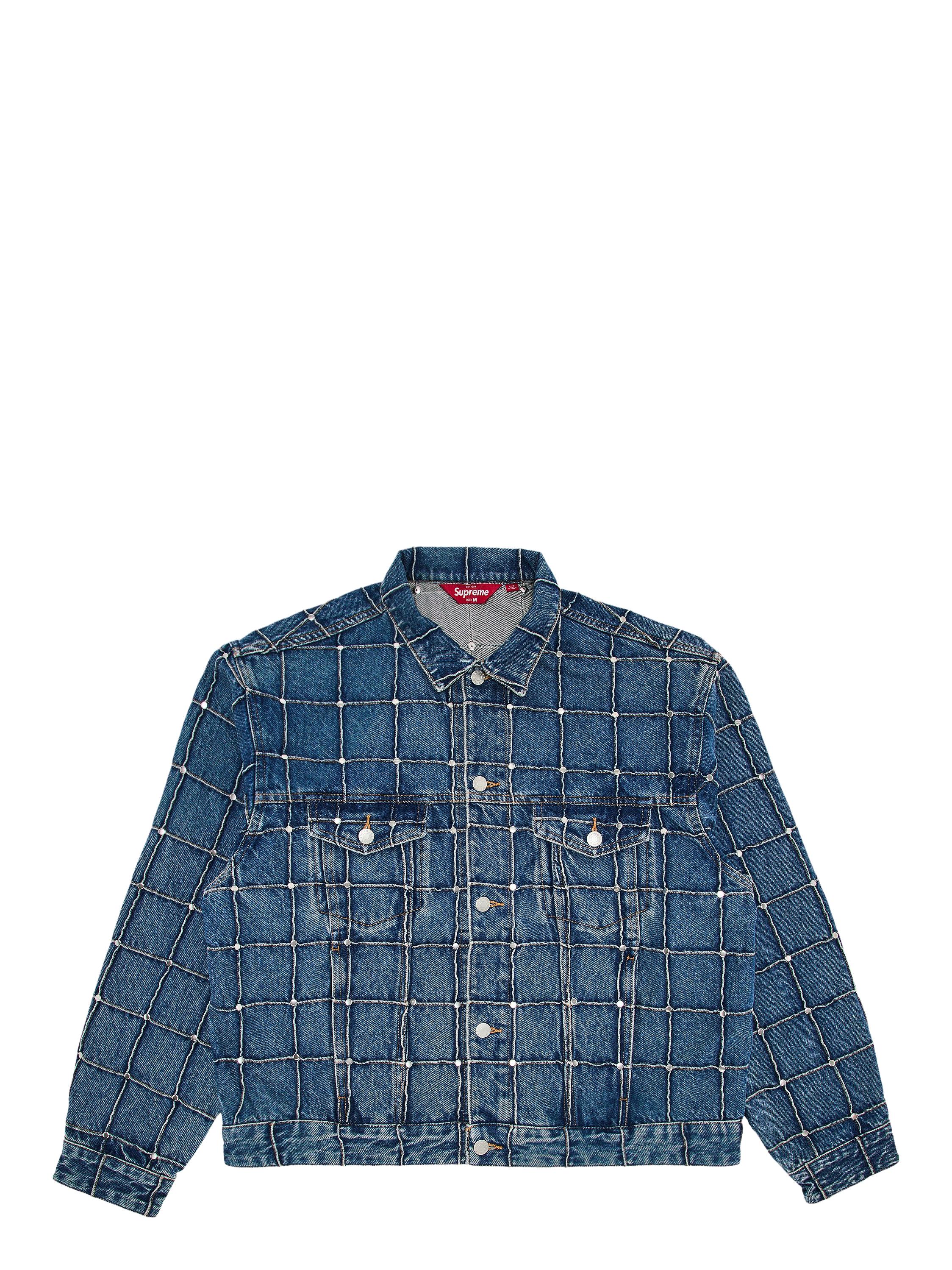Supreme Studded Seam Denim Trucker Jacket - Black | Editorialist