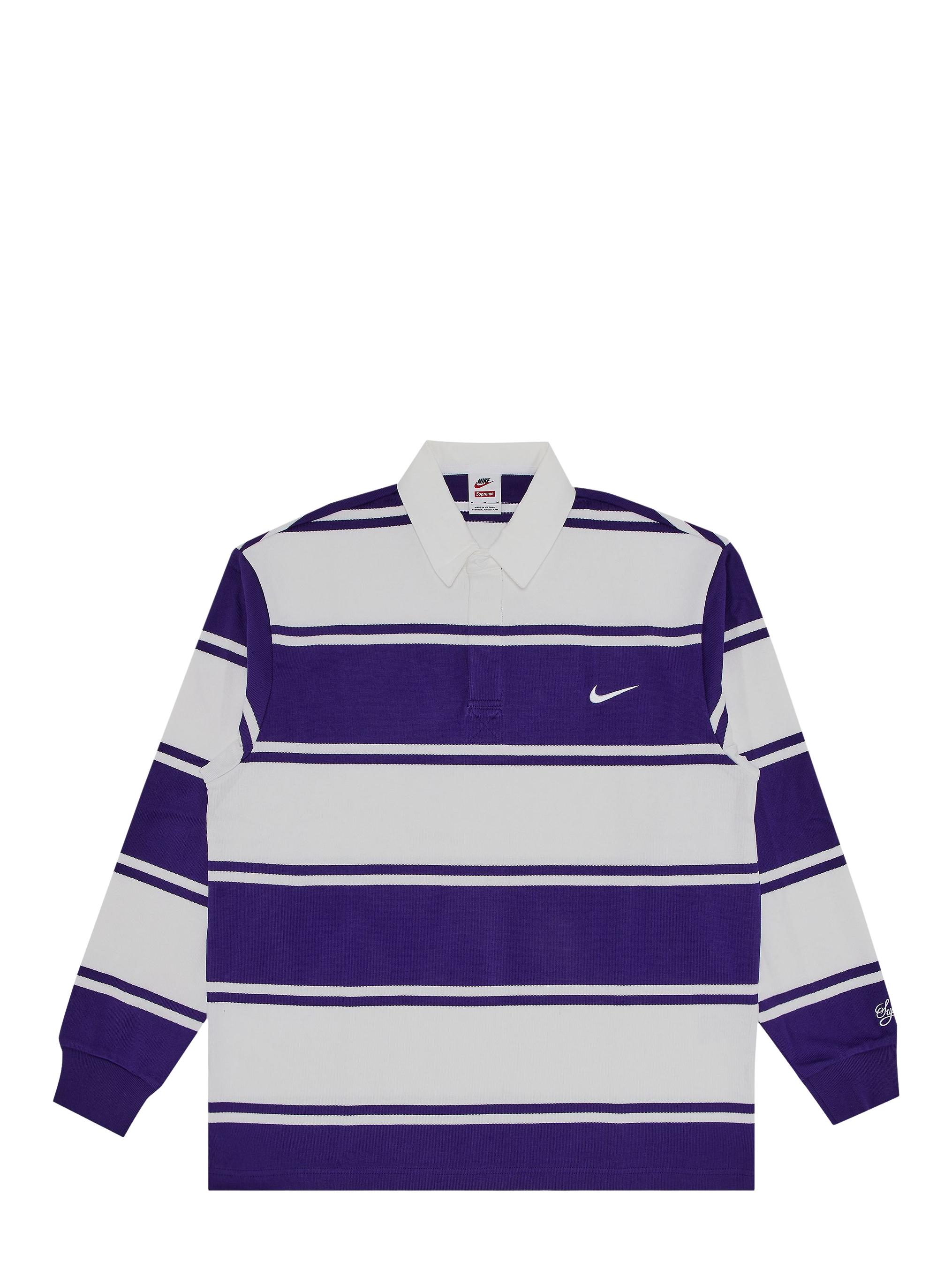 Supreme Stripe Rugby Shirt - White | Editorialist