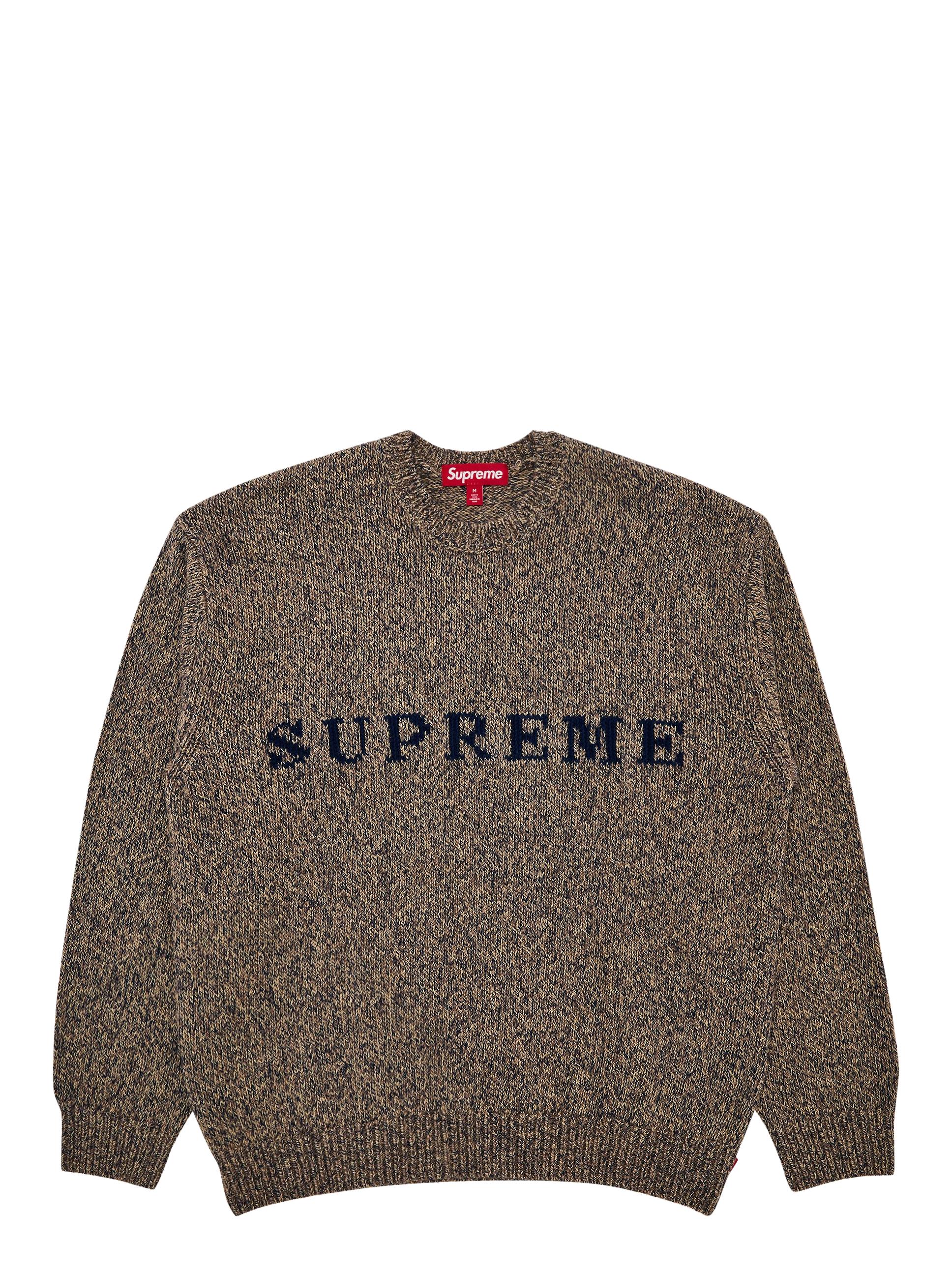 トップス Supreme Contrast Logo Sweater Taupe Supreme Contrast Logo Sweater (SS25) - $158