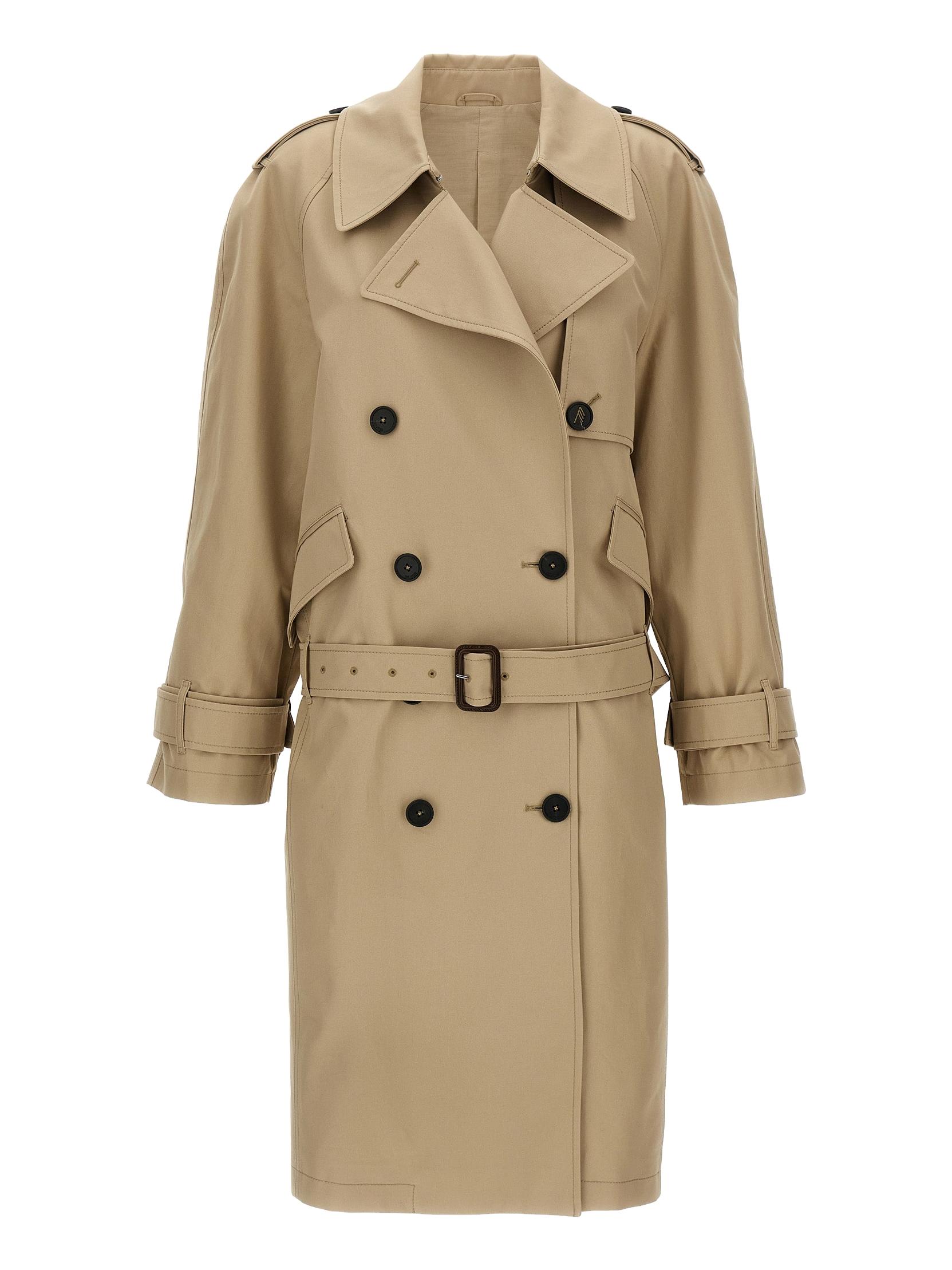 Attico Cotton Gabardine Trench Coat - Neutrals | Editorialist