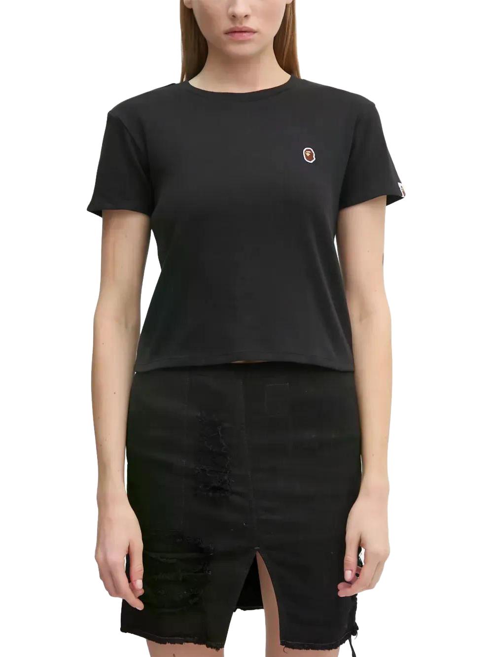 A BATHING APE Logo-Embroidered Cropped T-Shirt