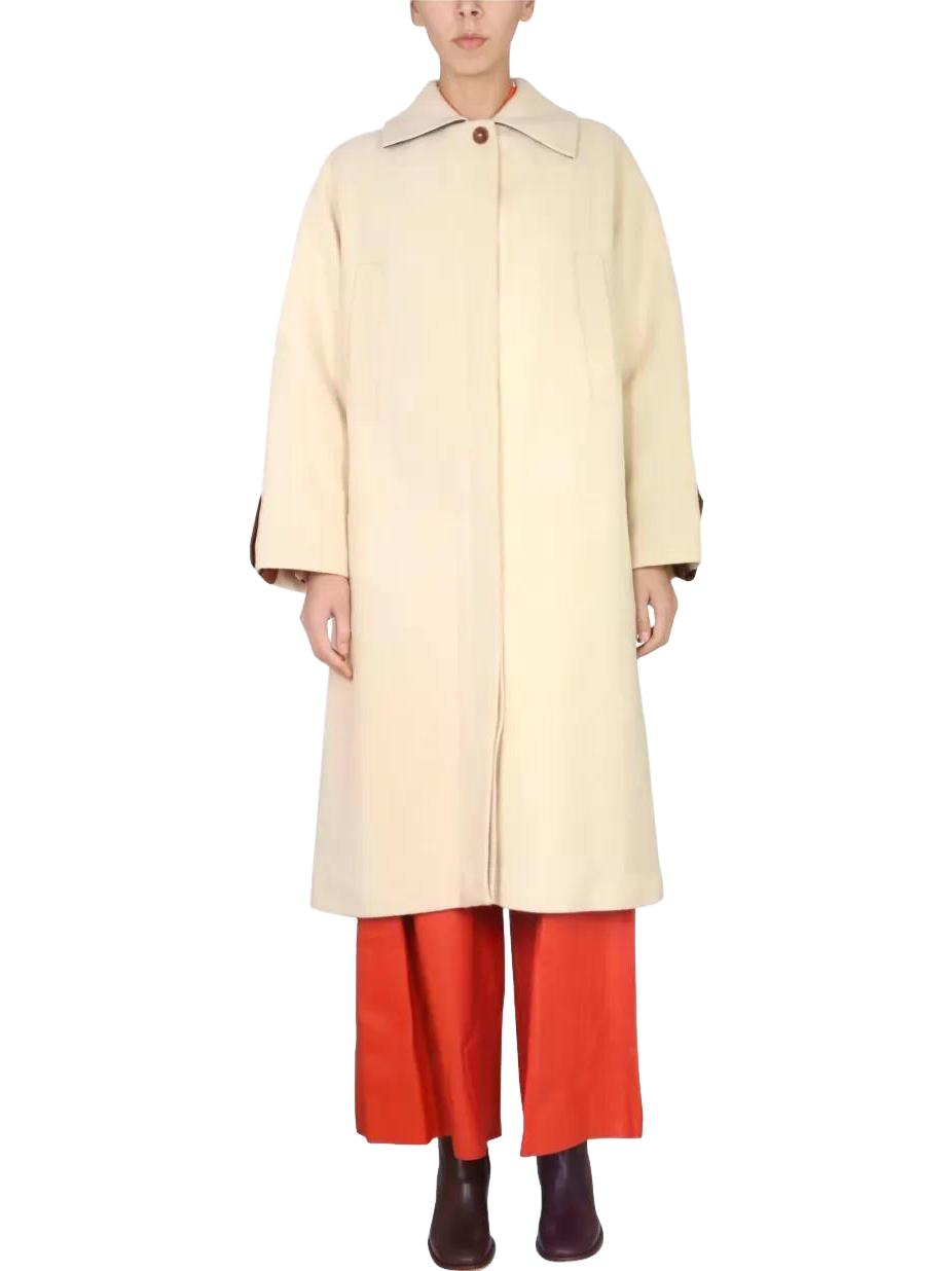 ALYSI Alysi Button-Cuff Wool-Blend Coat