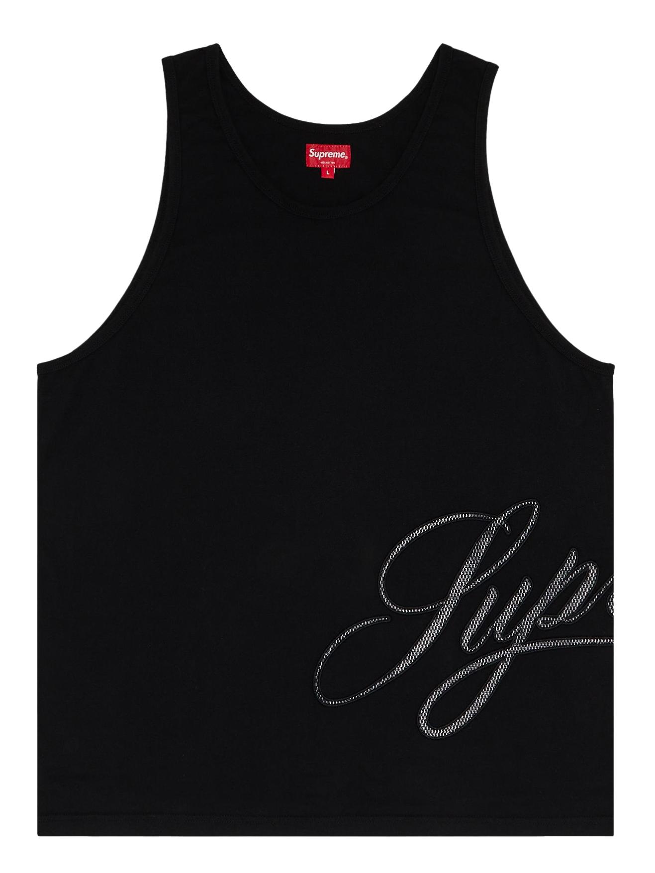 Supreme Stripe Mesh Tank Top - Black | Editorialist
