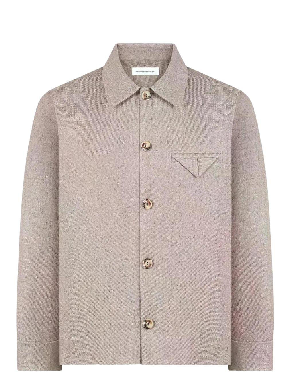 MANIÈRE DE VOIR leo textured tailored long sleeve overshirt