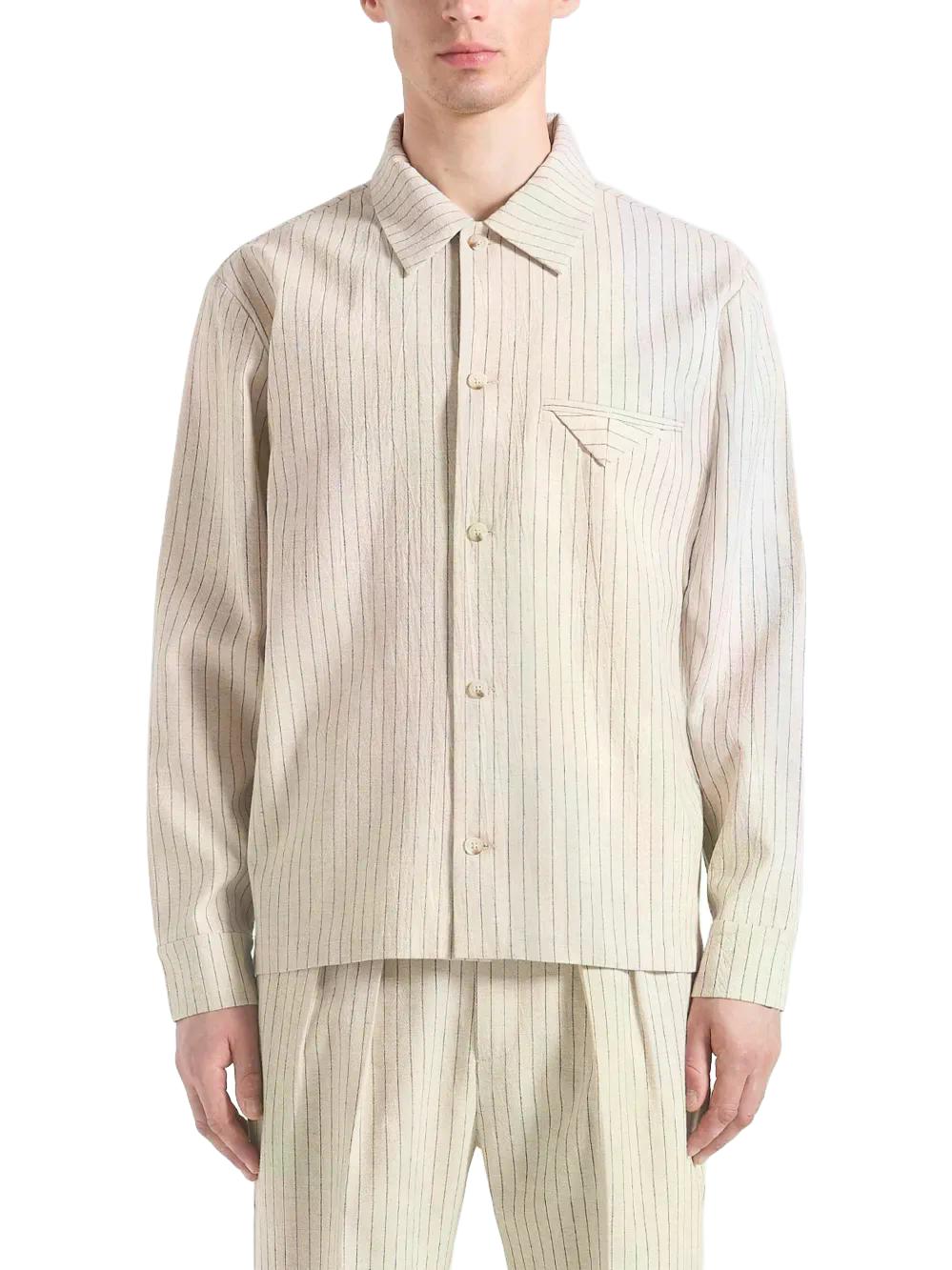 MANIÈRE DE VOIR leo pinstripe overshirt