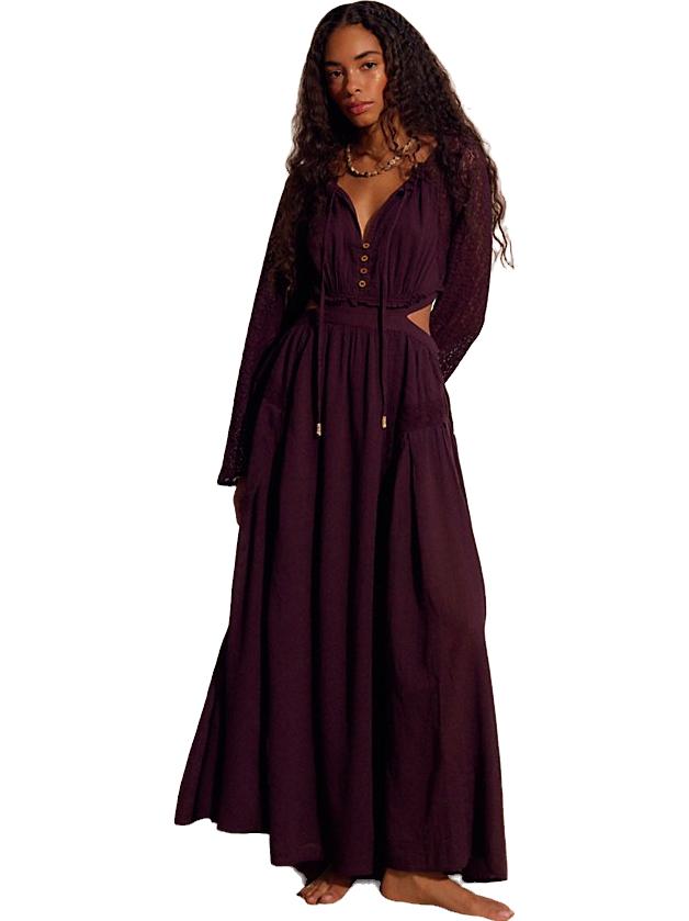 Free People Lacie Maxi Dress - Frost Lavender | Editorialist
