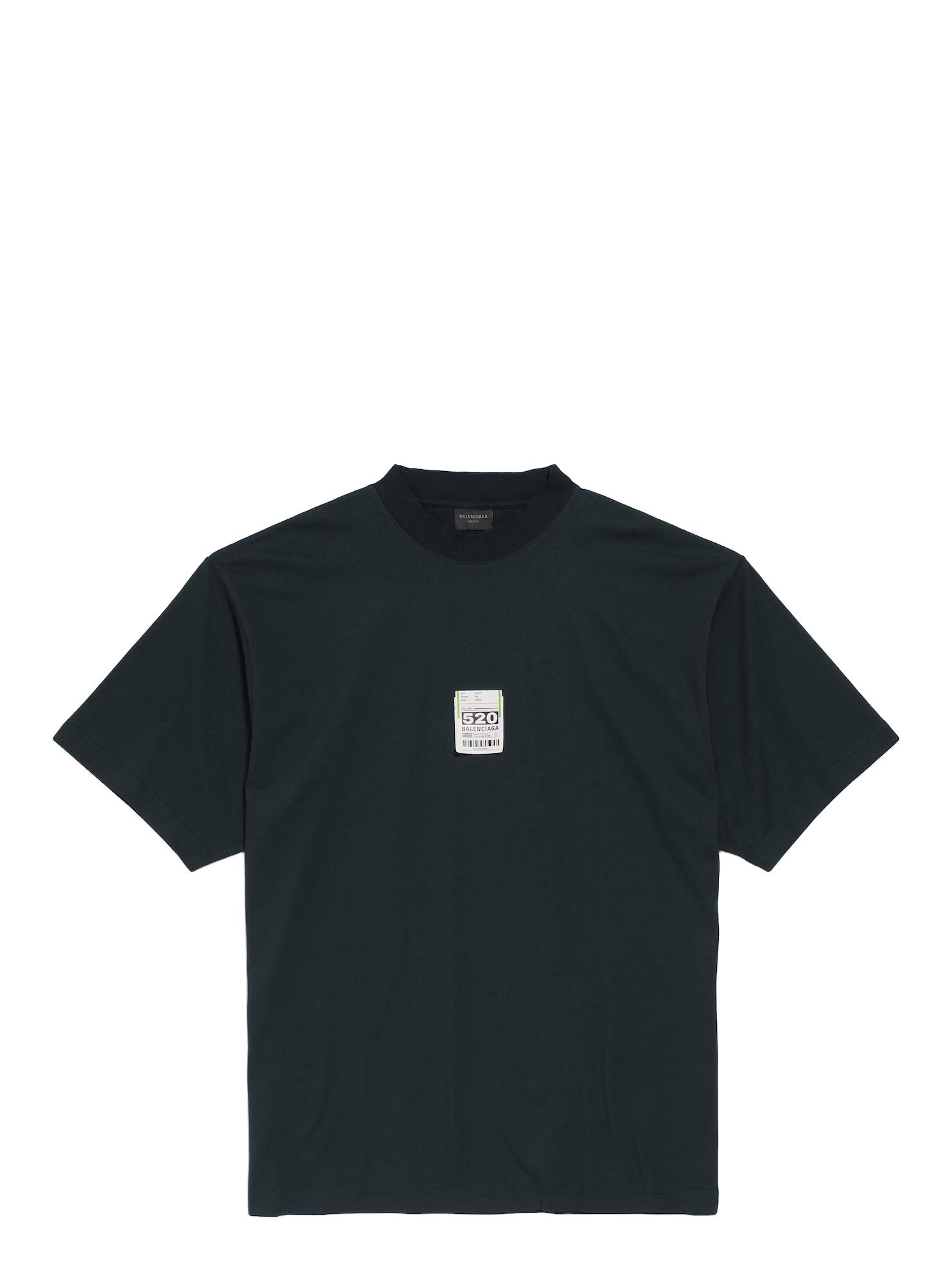 Balenciaga Airport Tag T-Shirt - Black | Editorialist