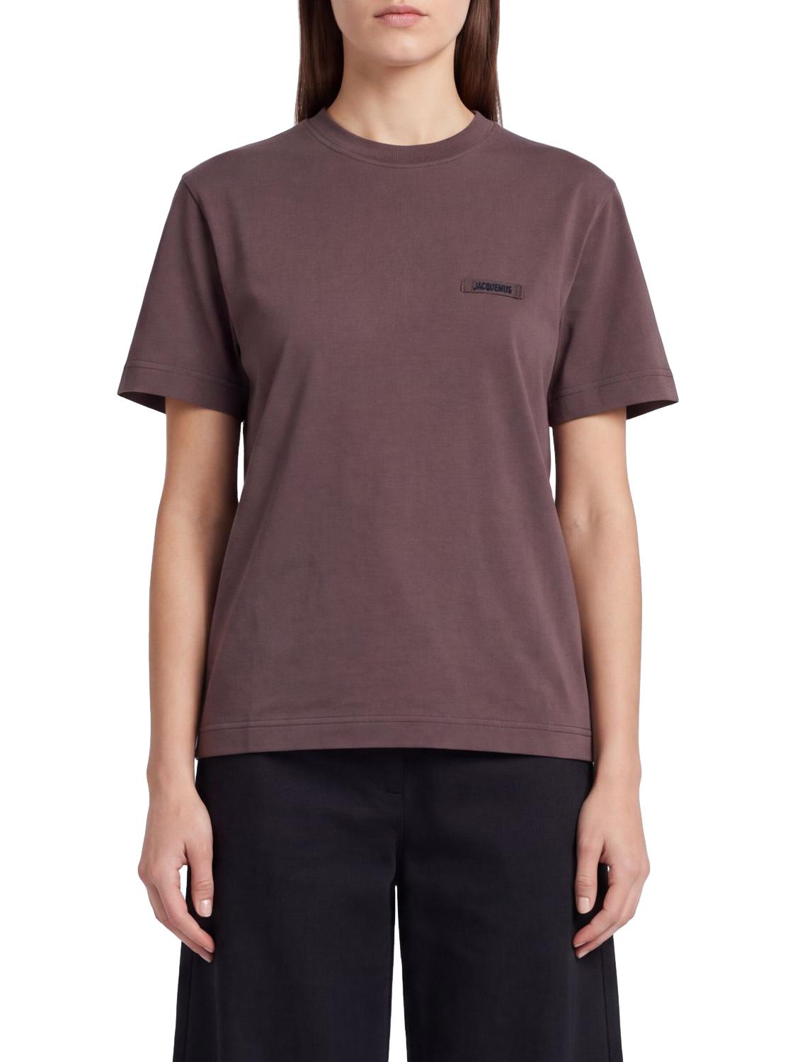 JACQUEMUS JACQUEMUS Short Sleeve Stretch-Cotton Crewneck T-Shirt