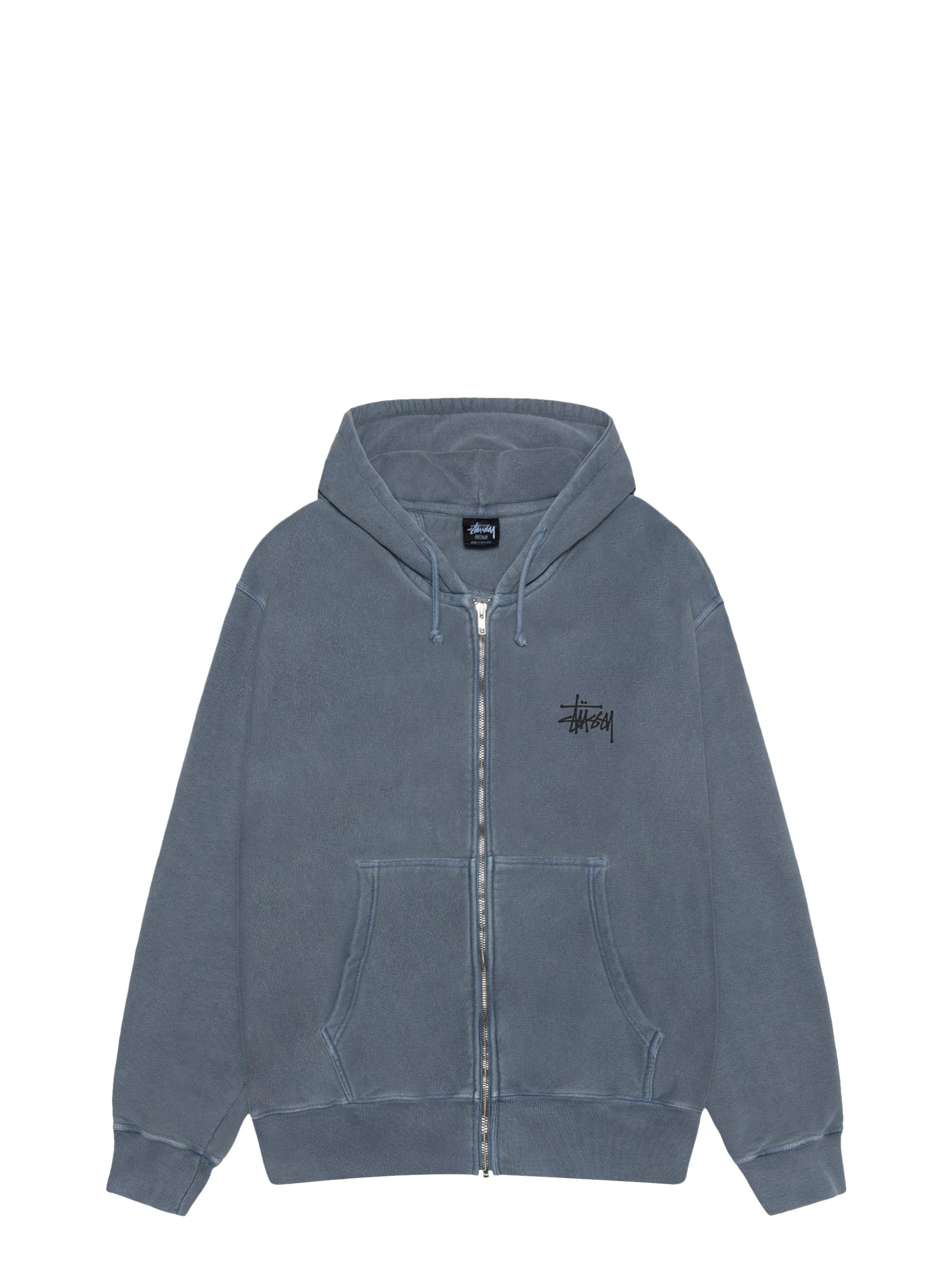 Auralee Product Dyed Pima Light Zip Parka - Blue | Editorialist
