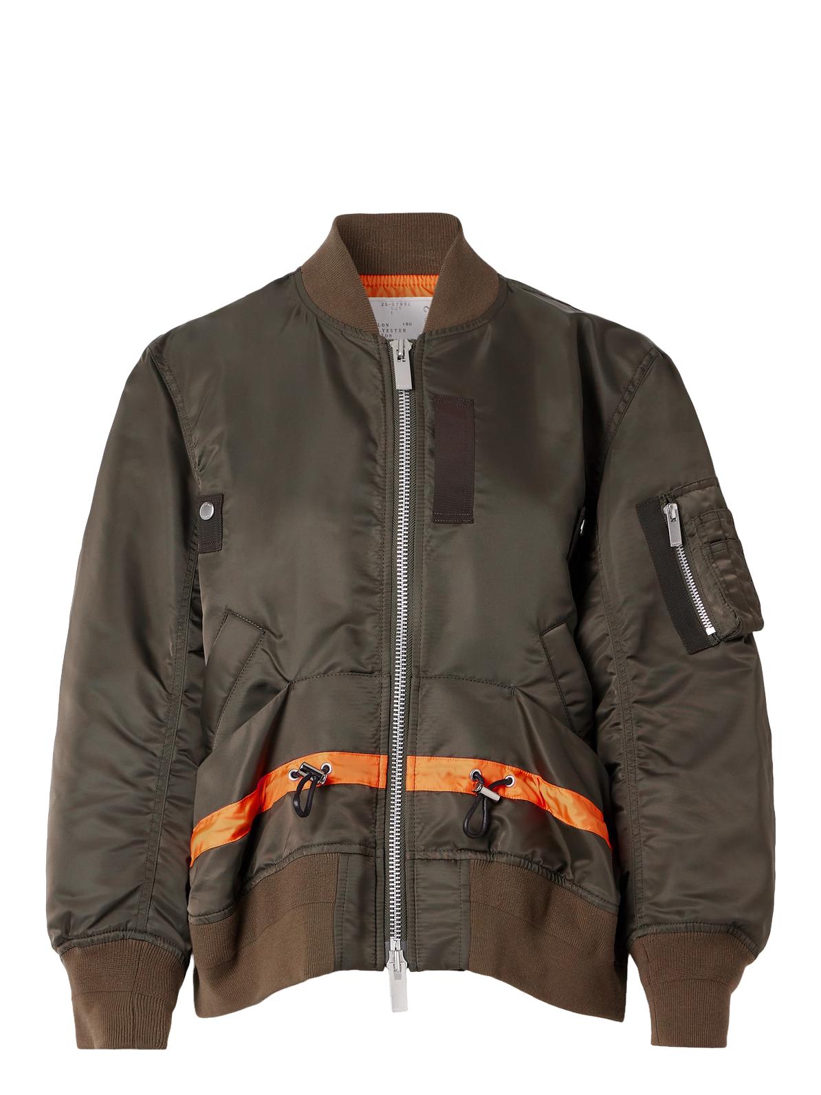 Sacai Shell Bomber Jacket - Army Green | Editorialist