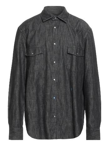 JACOB COHEN man denim shirt black size l cotton