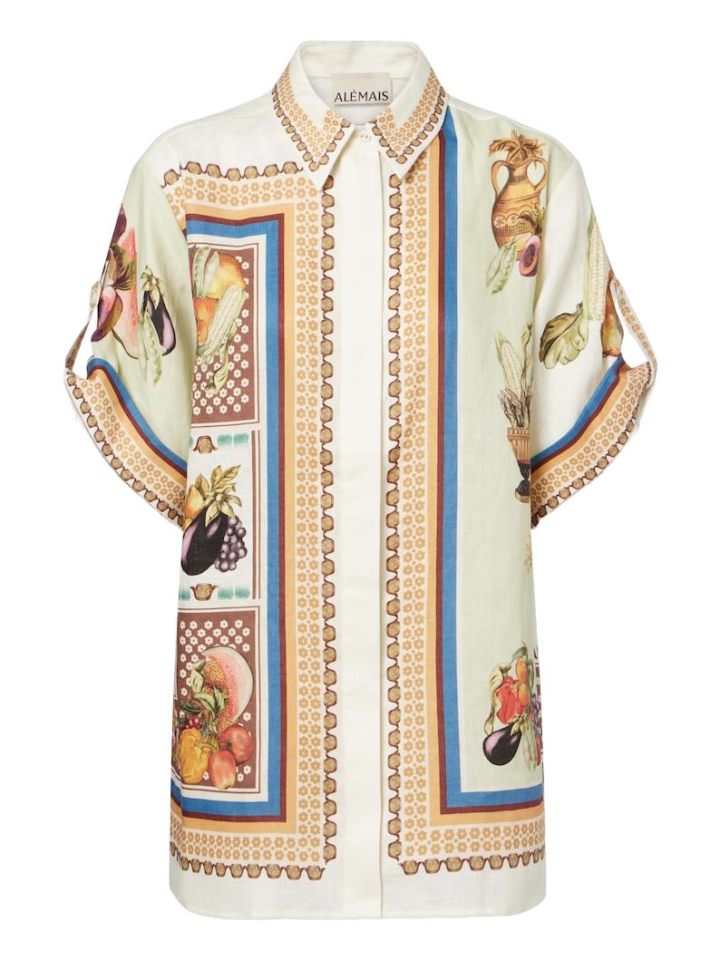 ALEMAIS alémais Mercado Printed Linen Shirt