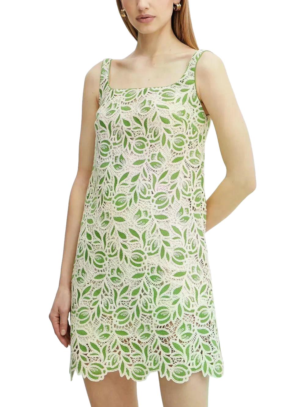 LUISA SPAGNOLI Floral-Lace Mini Dress