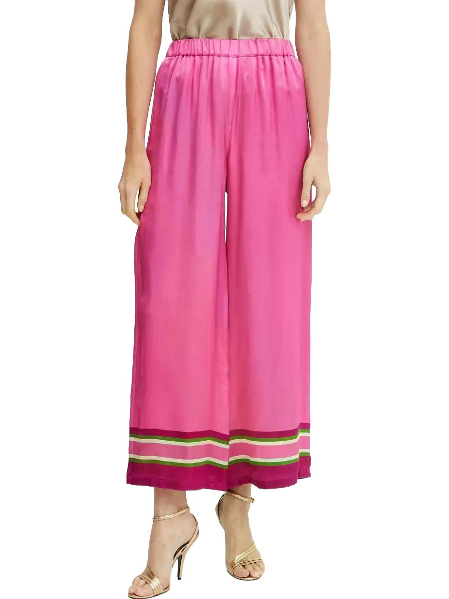 LUISA SPAGNOLI Elasticated-Waistband Striped Trousers