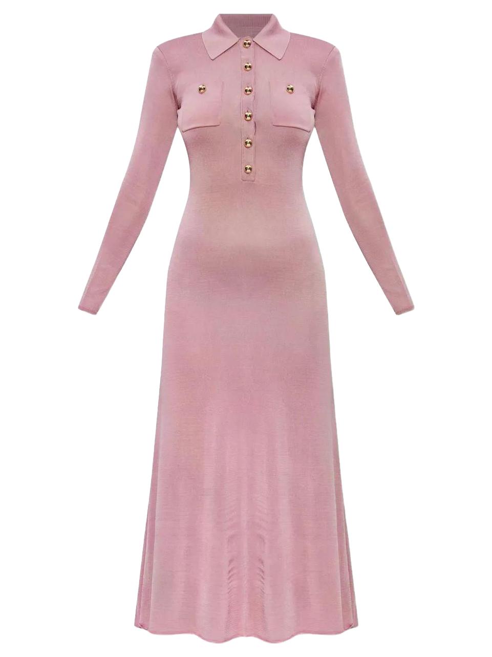 SELF-PORTRAIT Polo-Neck Button-Front Dress