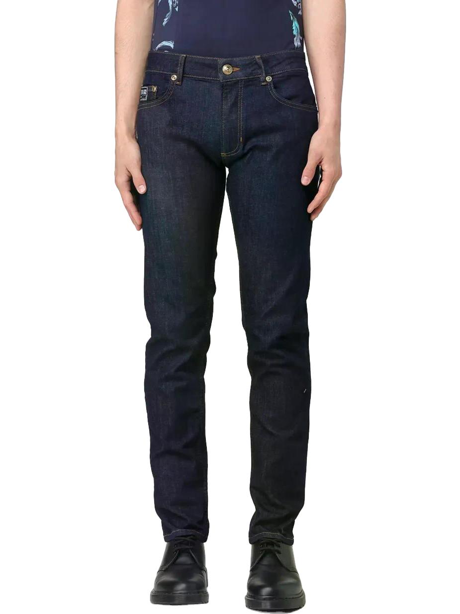 VERSACE Five-Pocket Jeans with Logo Patch