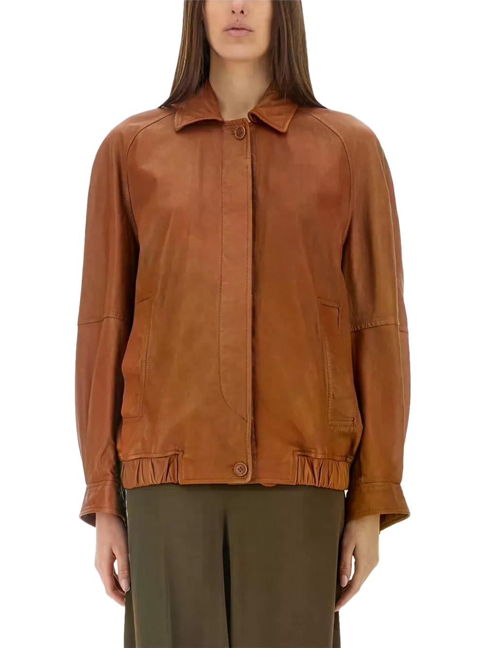 SALVATORE SANTORO Leather Bomber Jacket