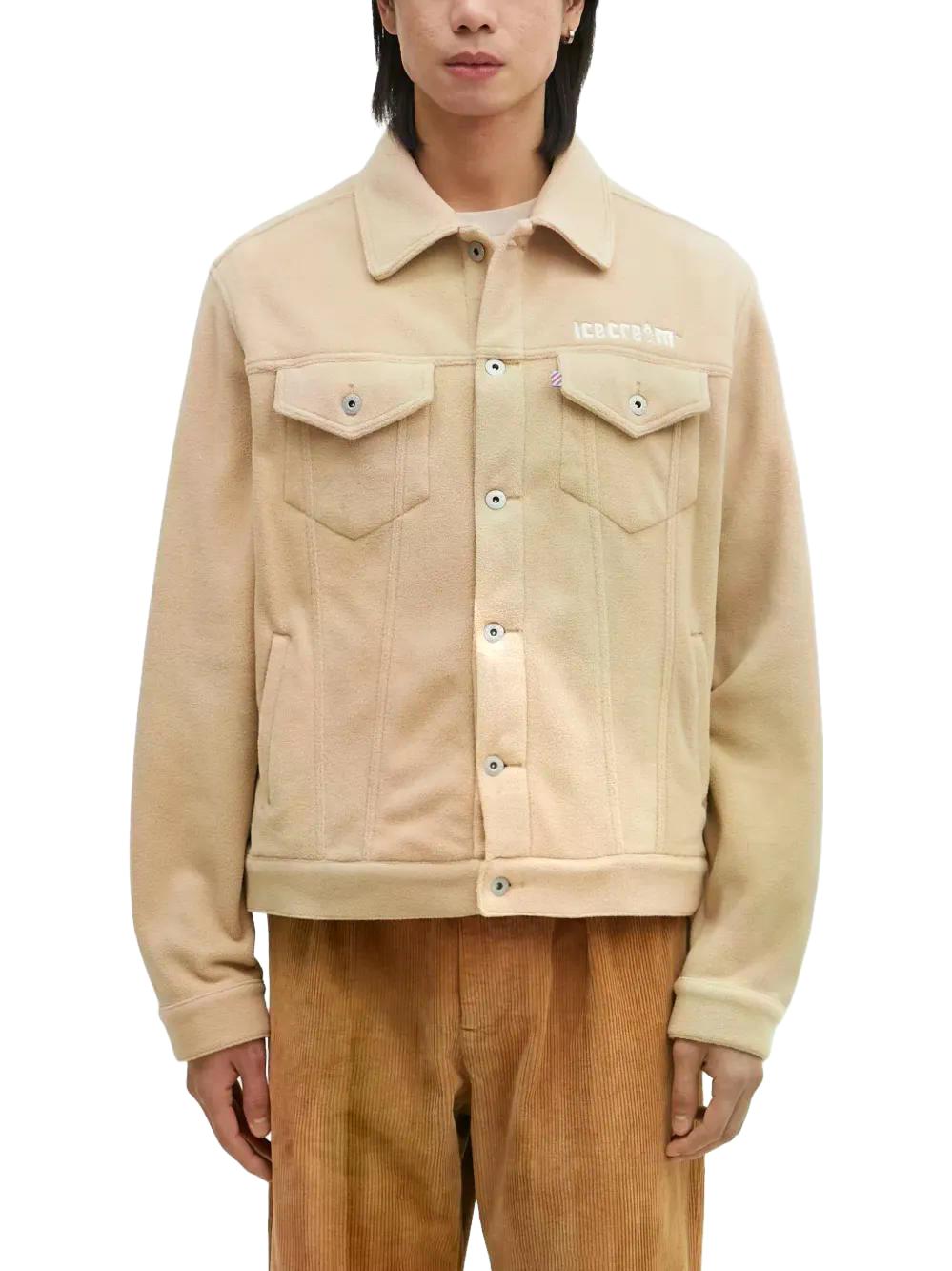 ICECREAM Logo-Embroidered Fleece Jacket
