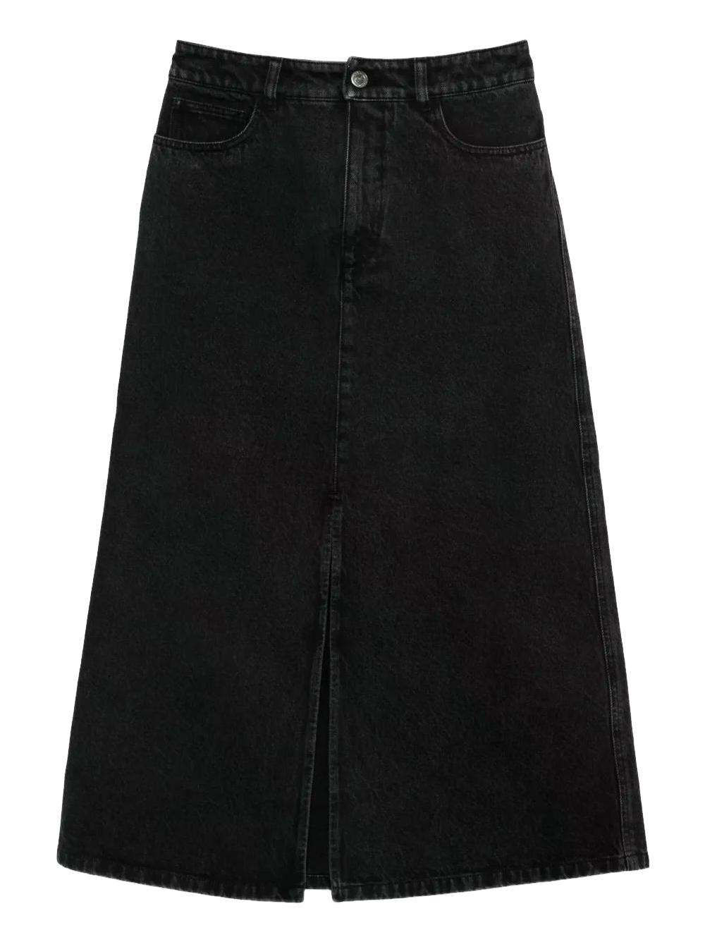 A.P.C. Split-Front Denim Midi Skirt