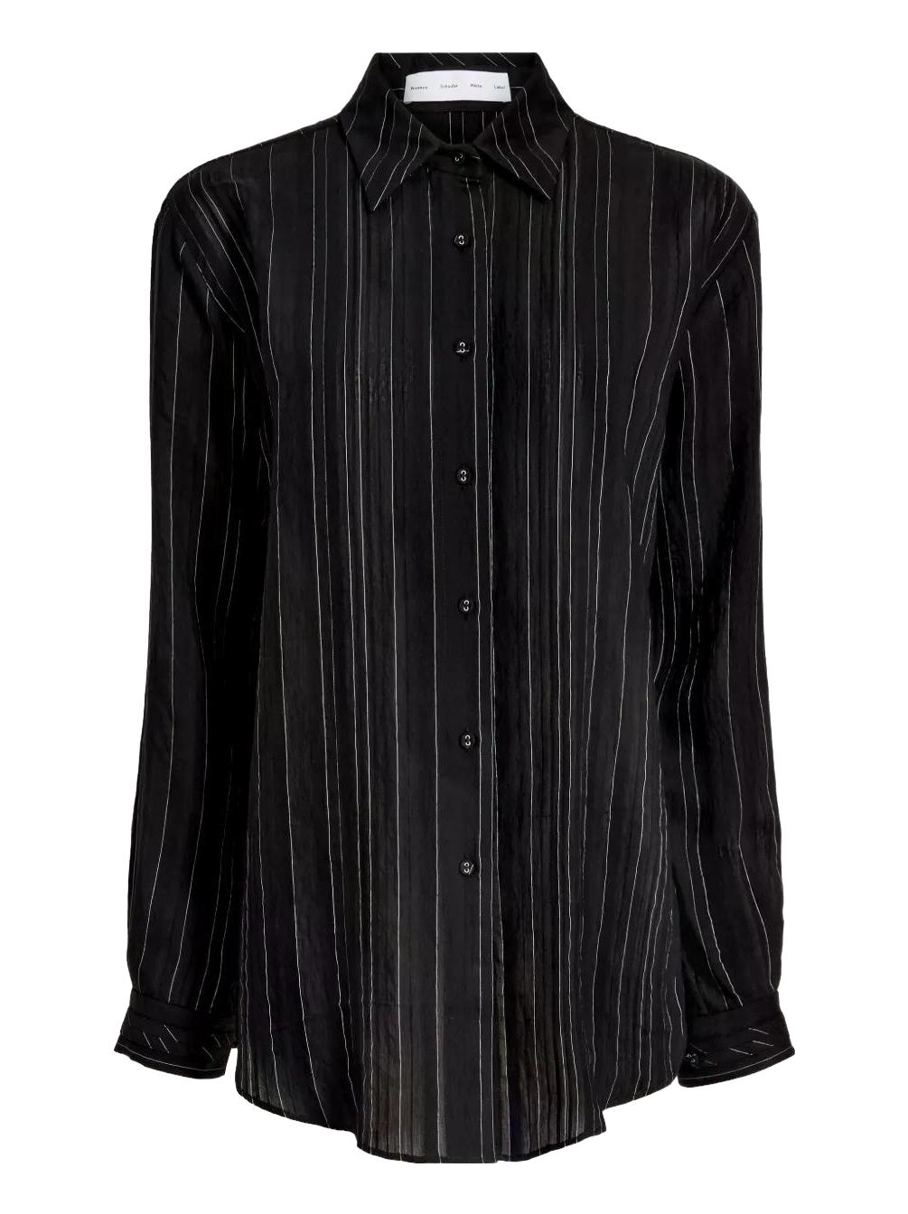 PROENZA SCHOULER WHITE LABEL Woven Raven Stripe Shirt