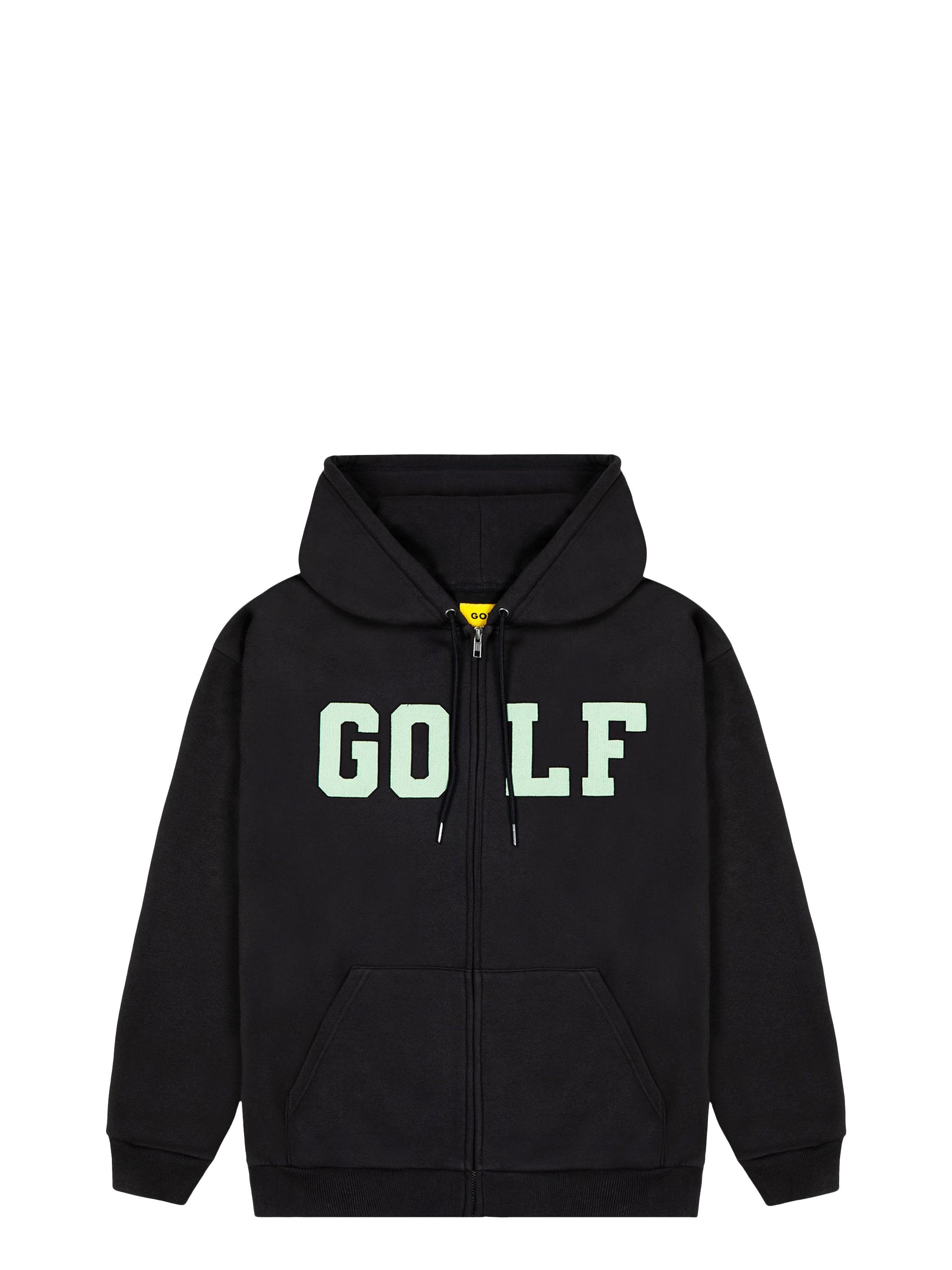 Golf Wang College Cord Zip Up Hoodie - Black | Editorialist