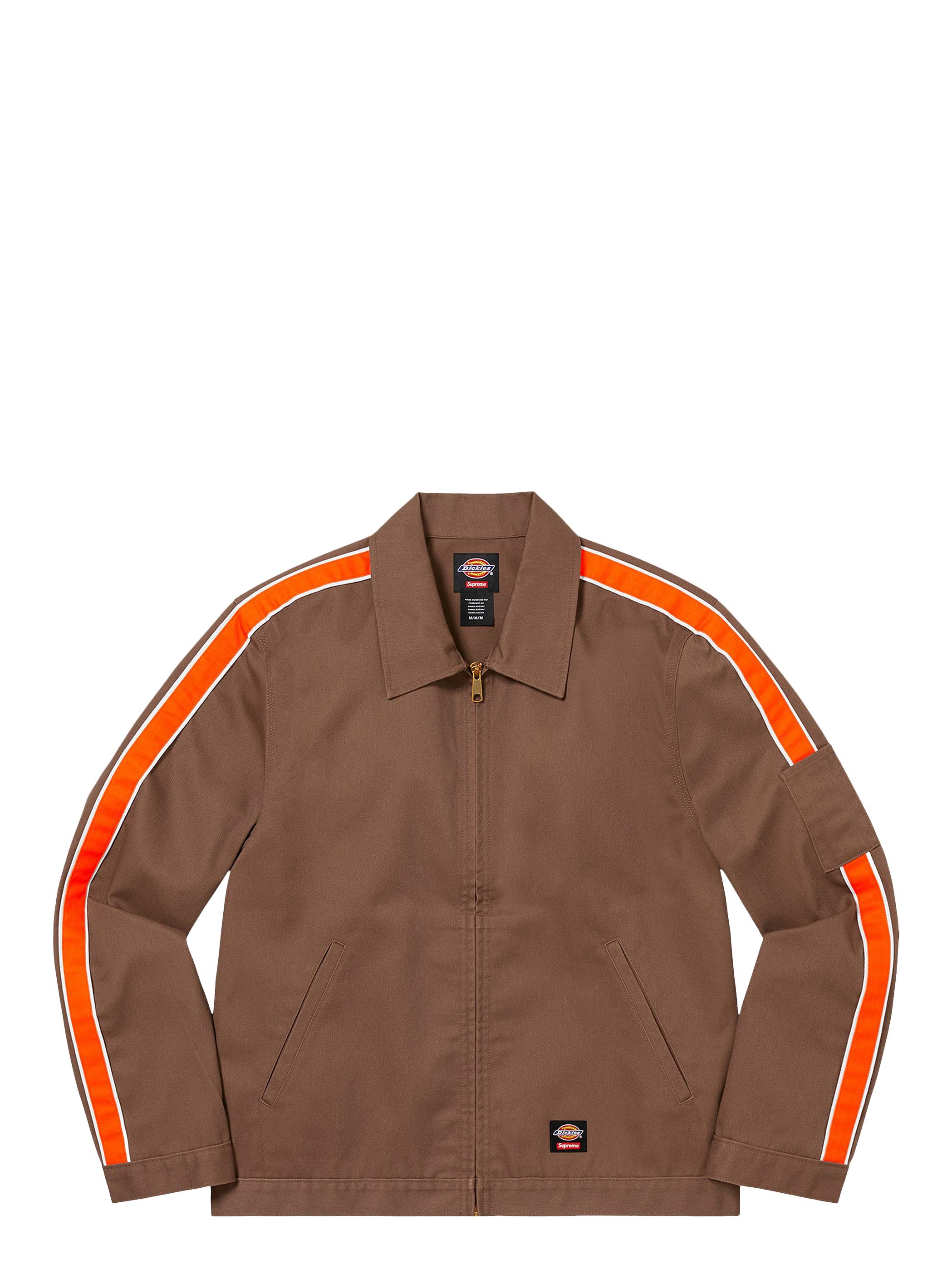 Supreme X Dickies Stripe Eisenhower Jacket - Brown | Editorialist
