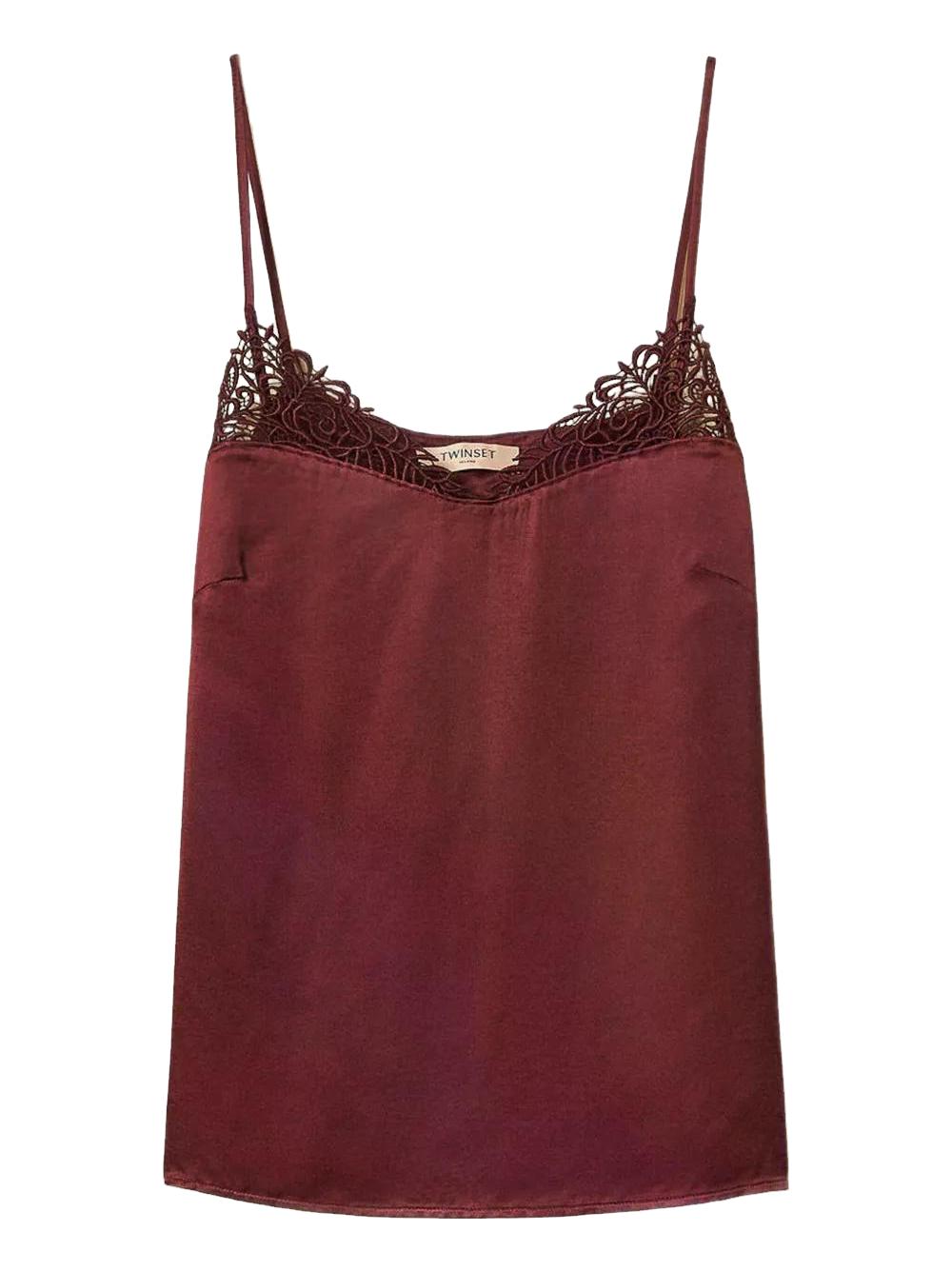 TWINSET Lace-Trimmed Top