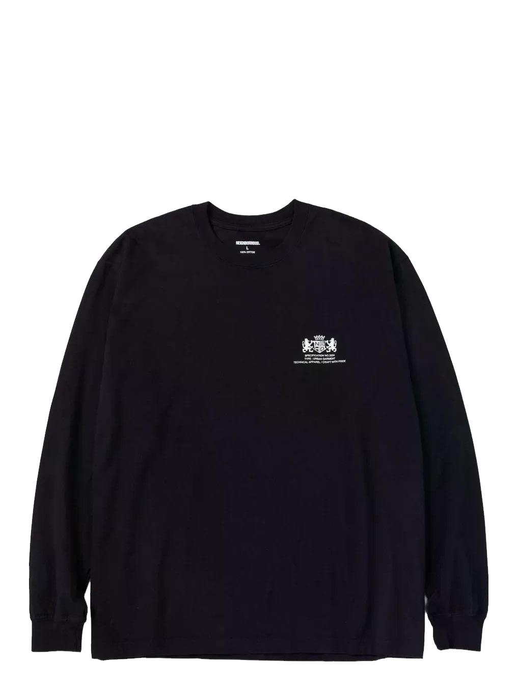 Neighborhood Long Sleeve Ls-7 T-Shirt In Black - 49% Off