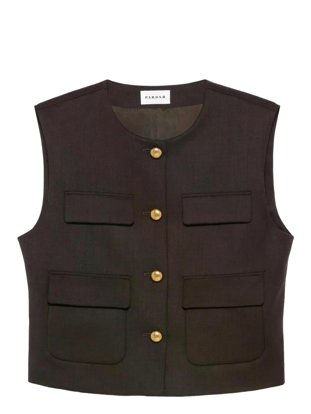 P.A.R.O.S.H Pocket-Detail Buttoned Gilet
