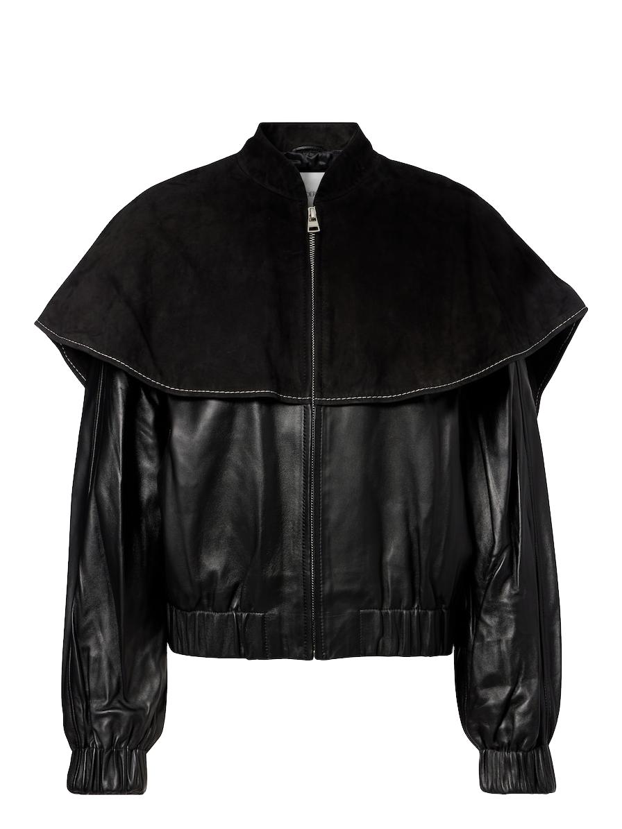 JW ANDERSON JW Anderson Black Leather Cape Jacket