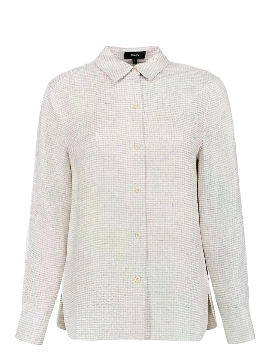 THEORY Check-Print Shirt