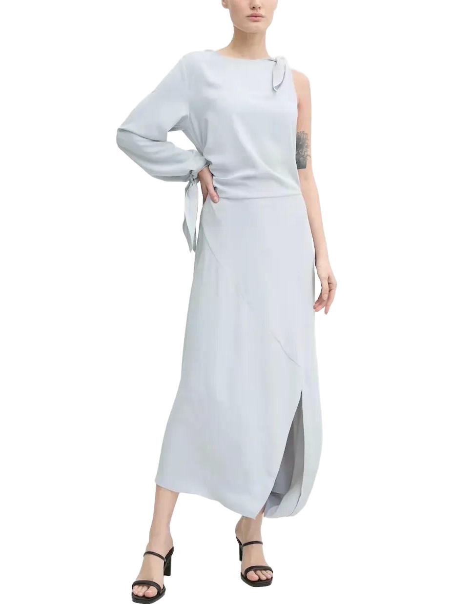 SAMSOE SAMSOE One-Shoulder Tie-Cuff Dress
