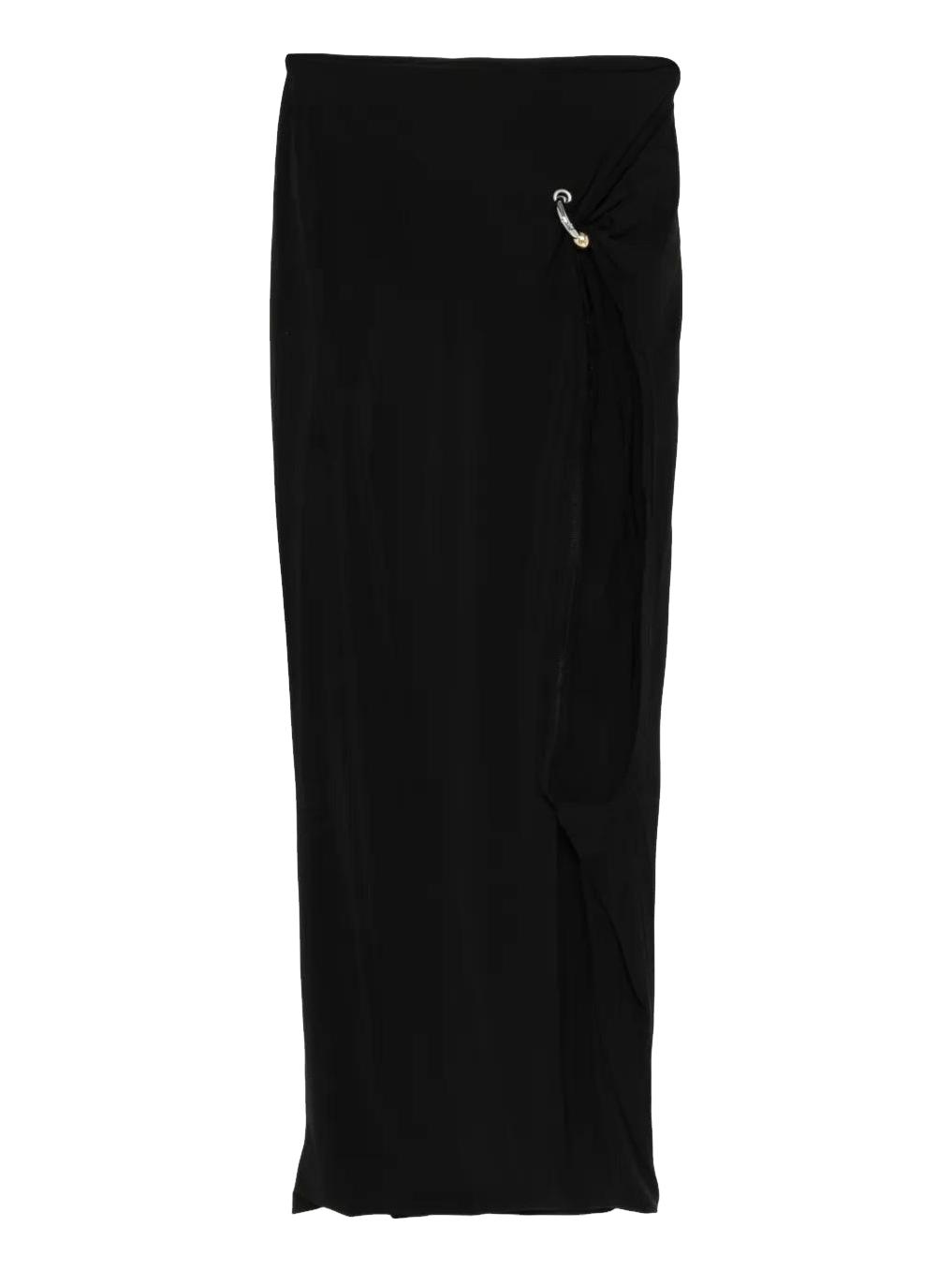 JEAN PAUL GAULTIER Ring-Detail Side-Split Midi Skirt